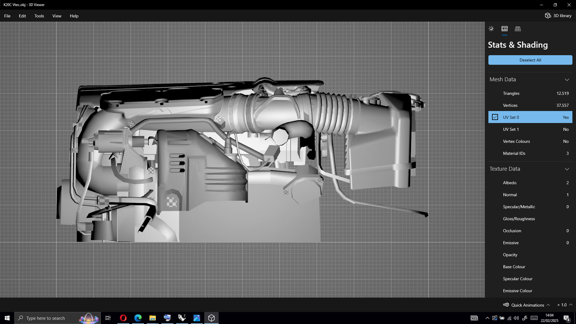 Honda K20C VTEC Turbo Engine - 3D Model by impulse99