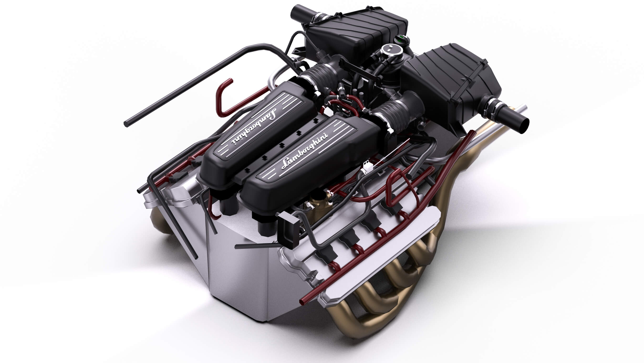 Lamborghini V10 Engine - 3D Model by impulse99