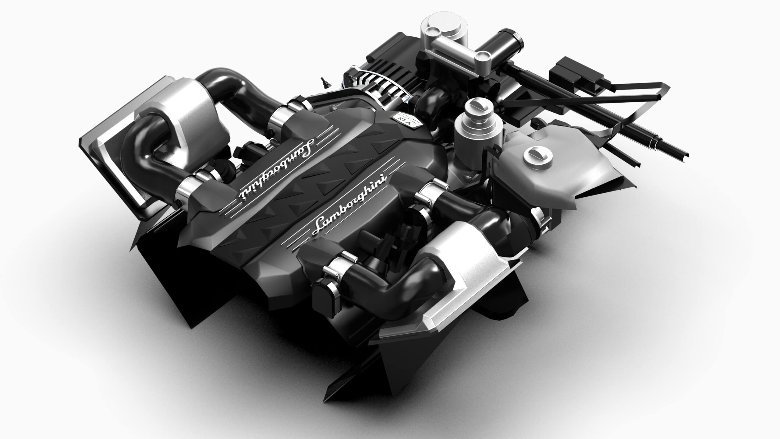 Lamborghini V12 Engine - 3D Model by impulse99