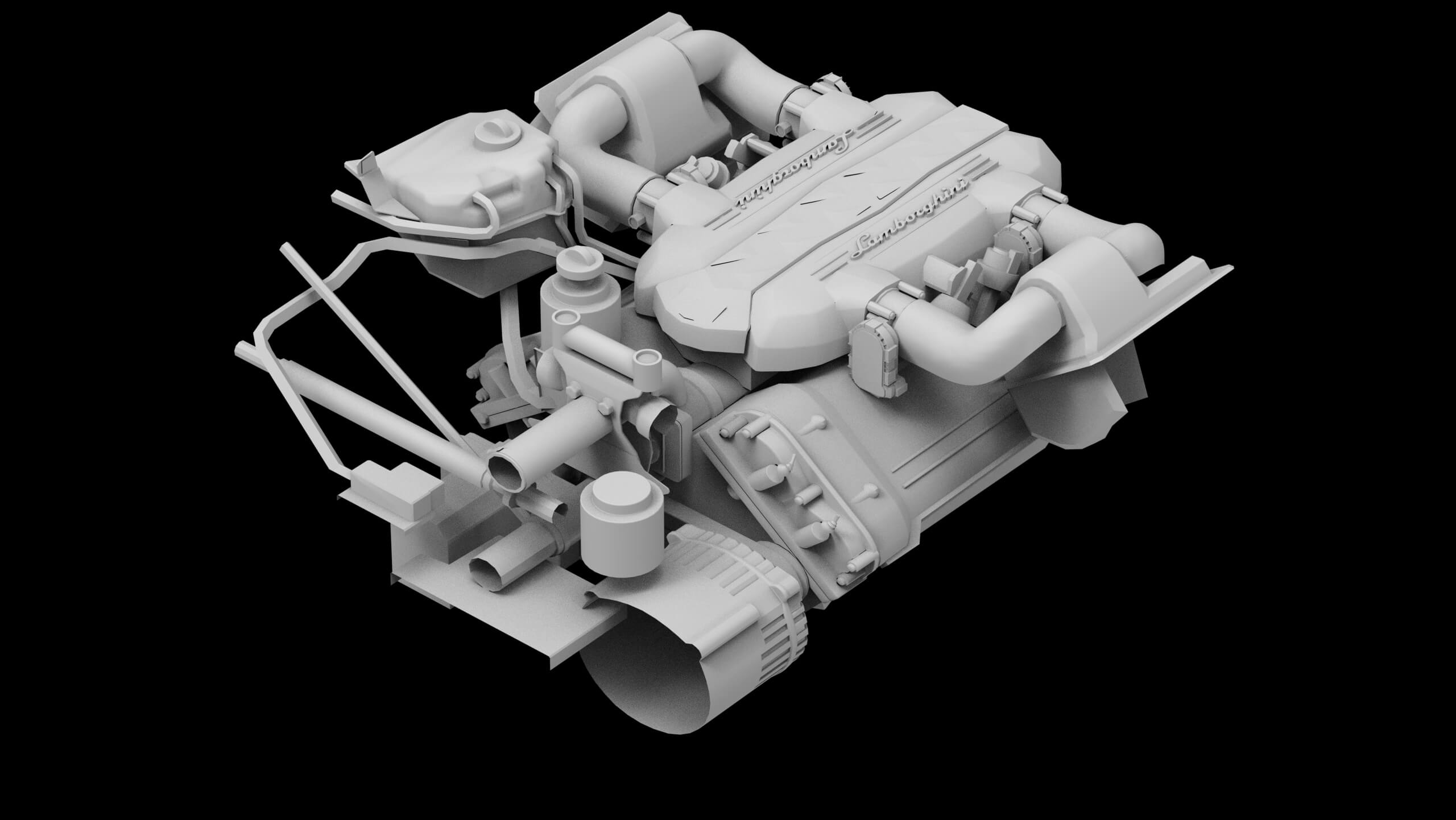 Lamborghini V12 Engine - 3D Model by impulse99