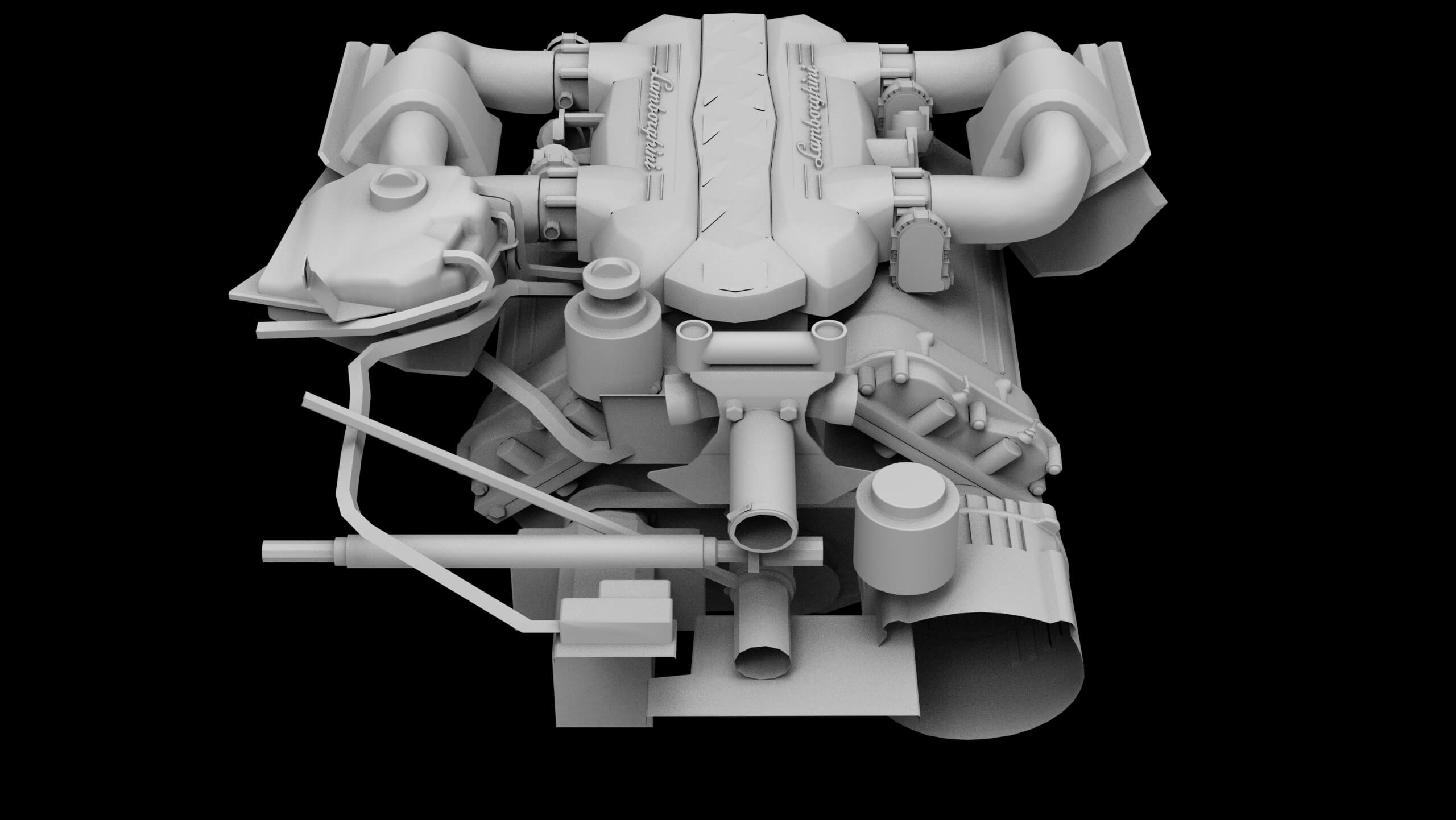 Lamborghini V12 Engine - 3D Model by impulse99