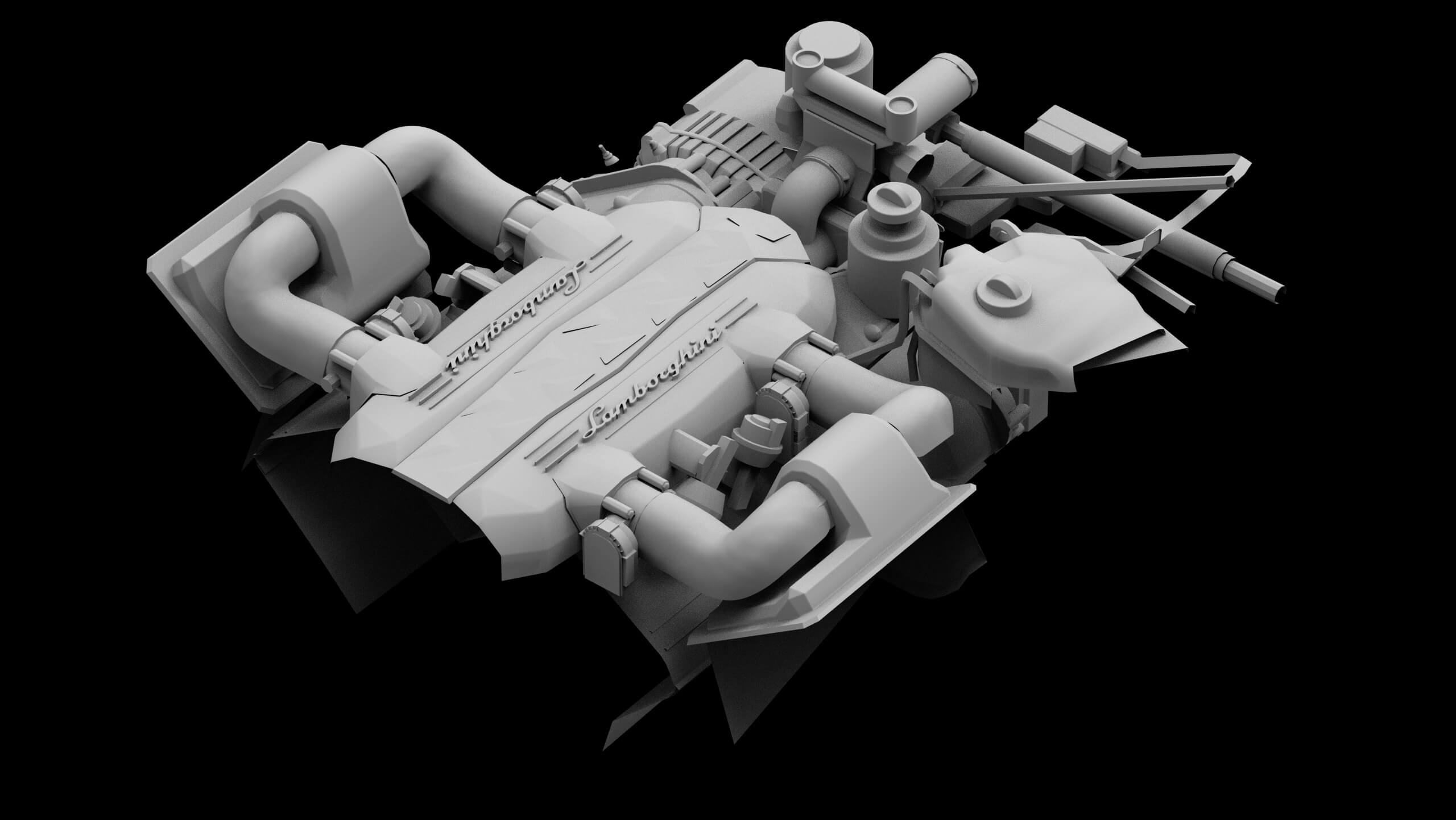 Lamborghini V12 Engine - 3D Model by impulse99