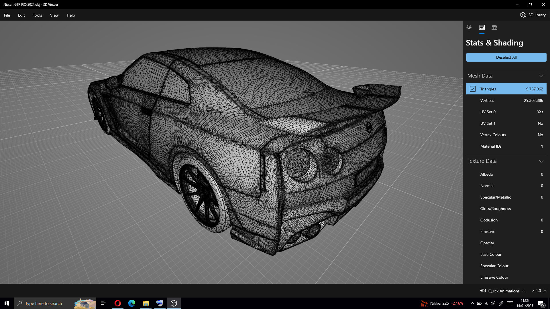 Nissan GT-R R35 2024 3D Model by impulse99