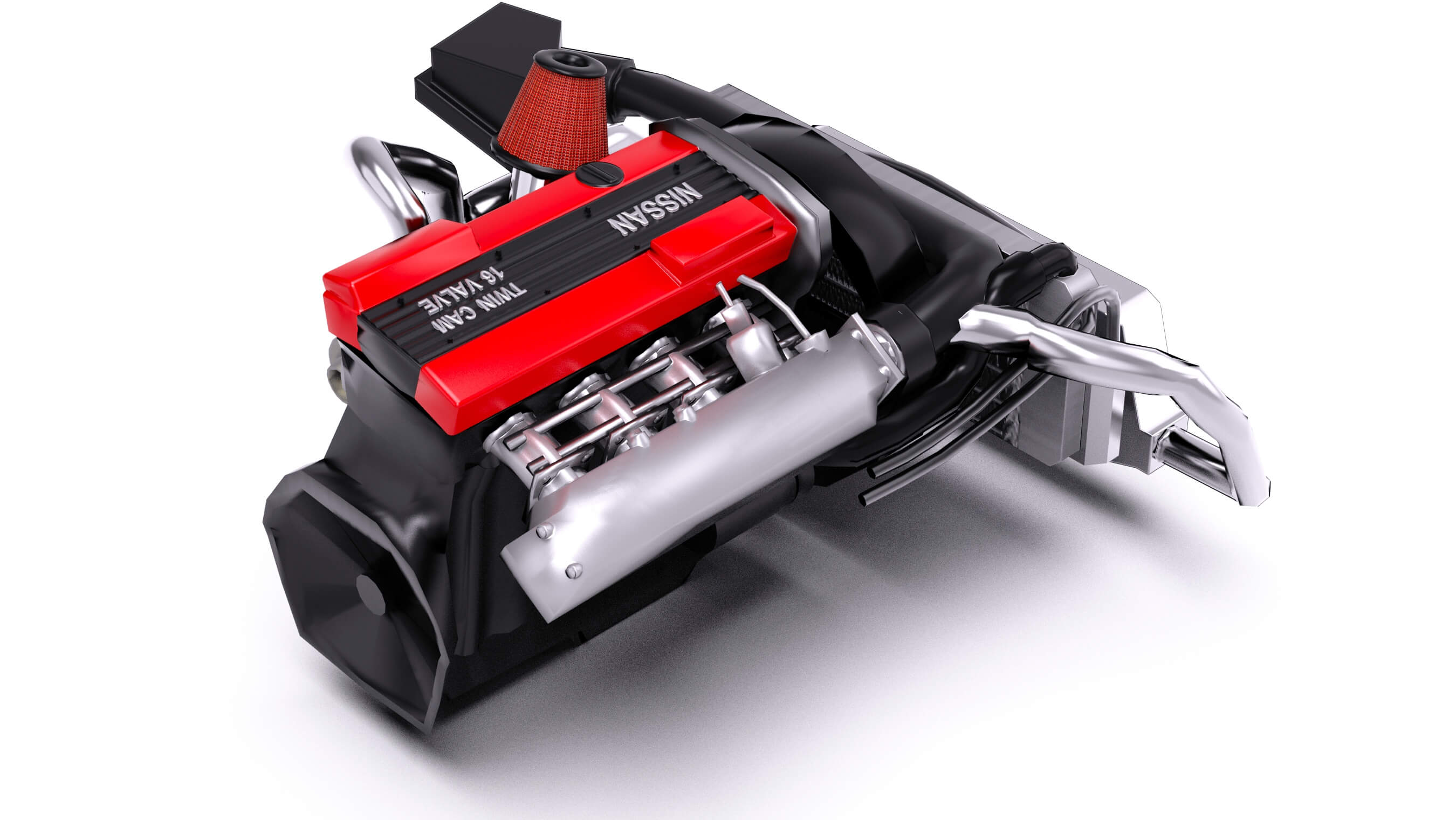 Nissan CA18DET Engine Lowpoly - 3D Model by impulse99