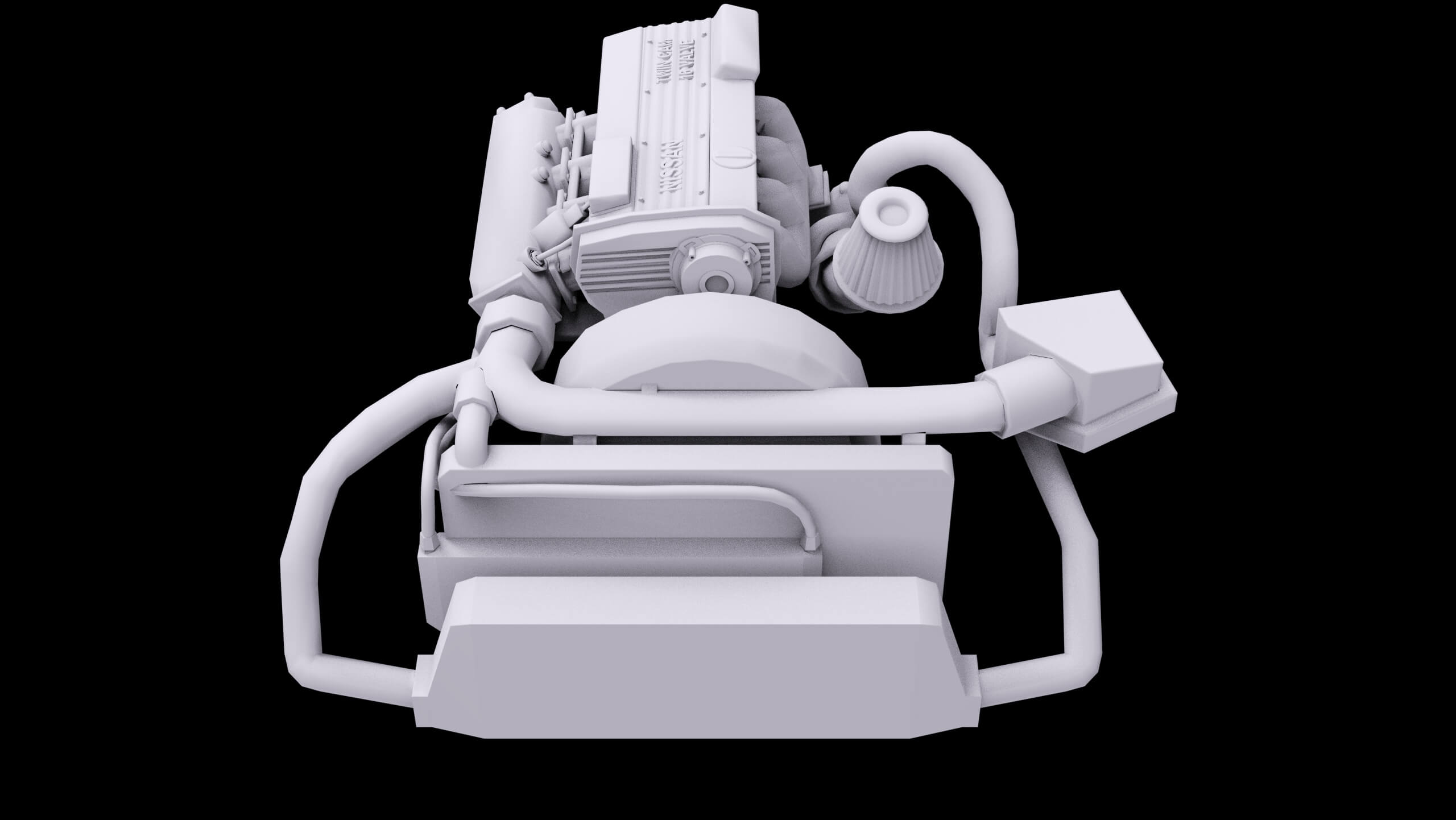 Nissan CA18DET Engine Lowpoly - 3D Model by impulse99