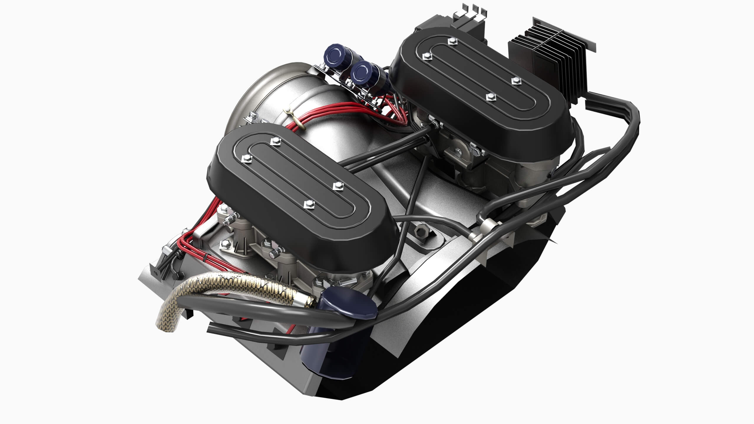 Porsche Flat Six Air Cooled Engine - 3D Model by impulse99