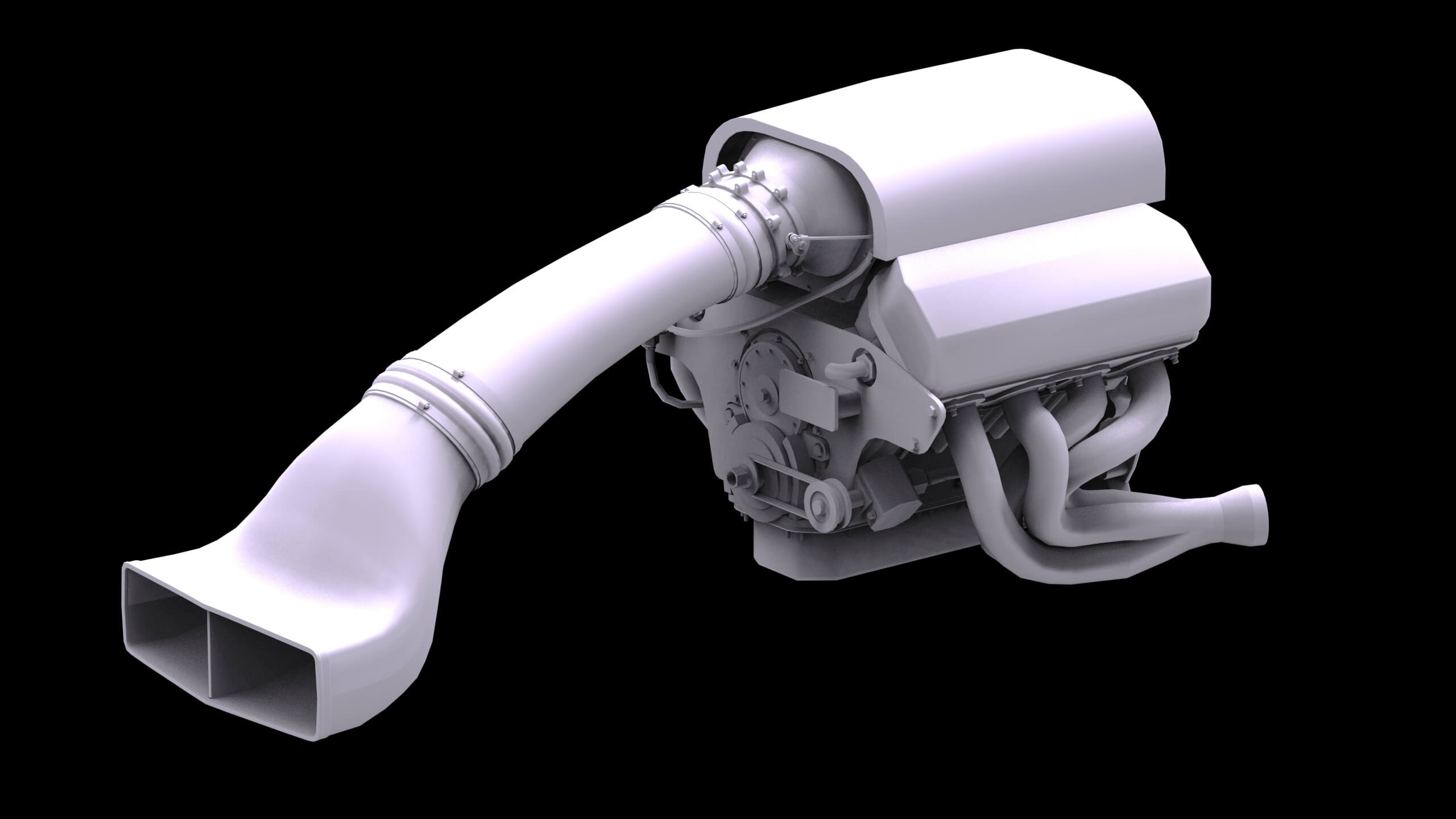 Prostock NHRA Drag Race V8 Engine - 3D Model by impulse99