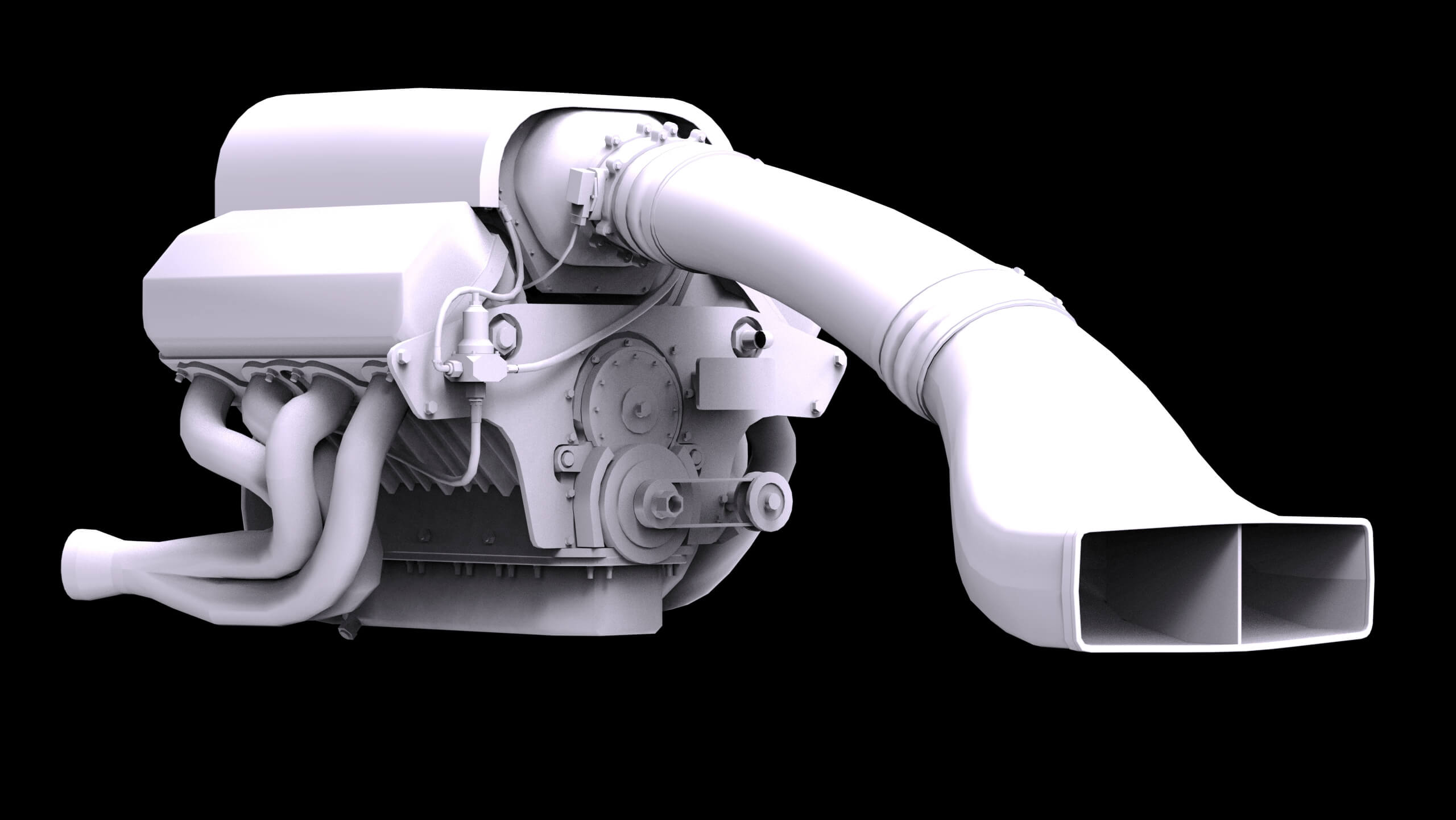 Prostock NHRA Drag Race V8 Engine - 3D Model by impulse99