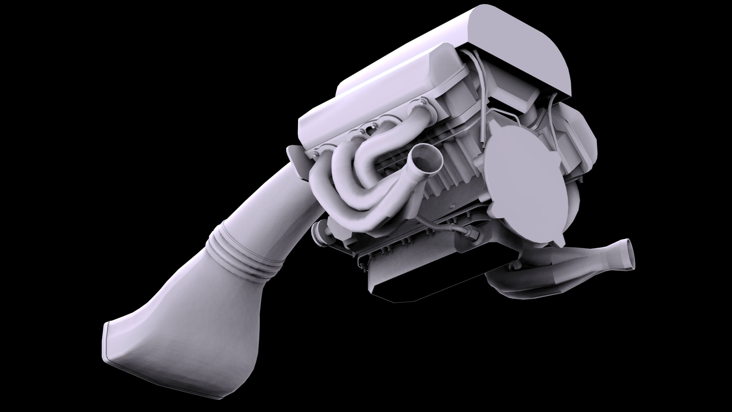 Prostock NHRA Drag Race V8 Engine - 3D Model by impulse99