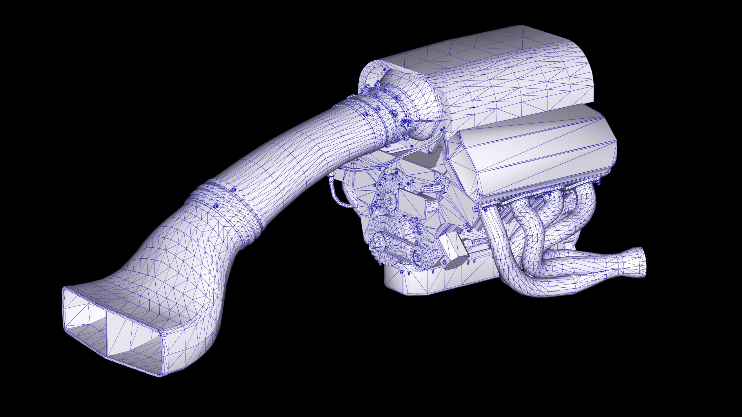 Prostock NHRA Drag Race V8 Engine - 3D Model by impulse99