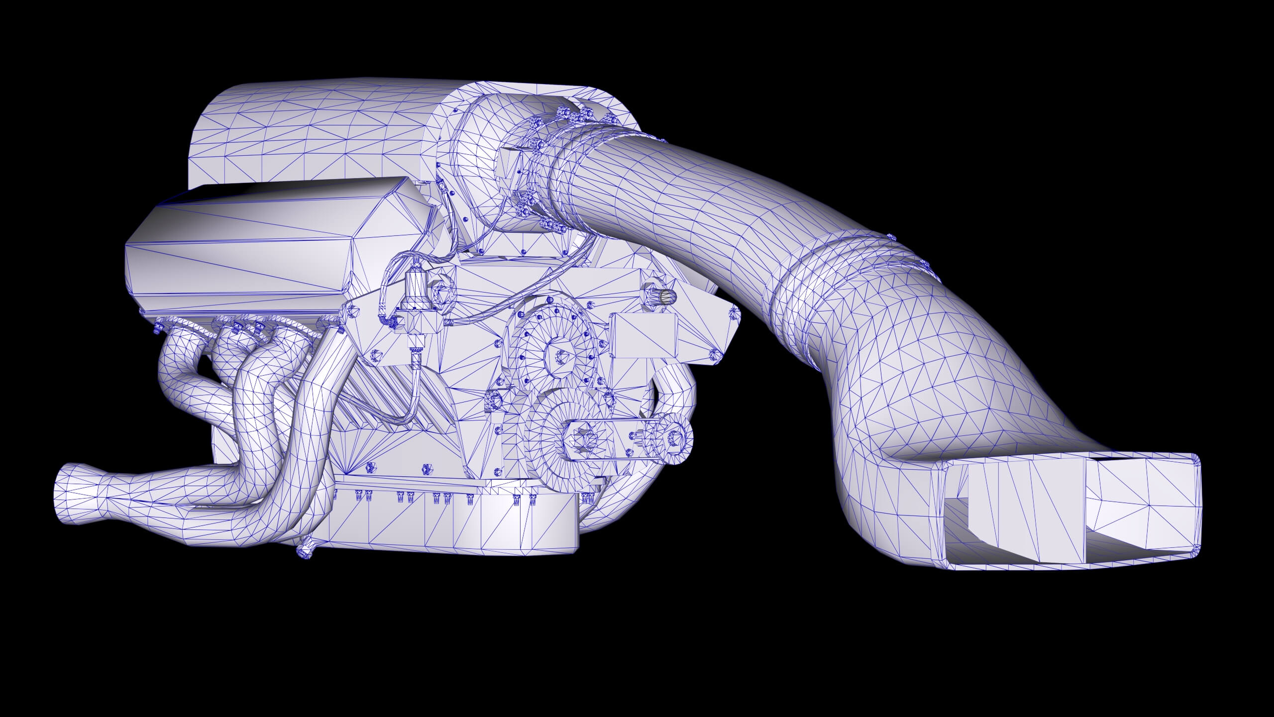 Prostock NHRA Drag Race V8 Engine - 3D Model by impulse99