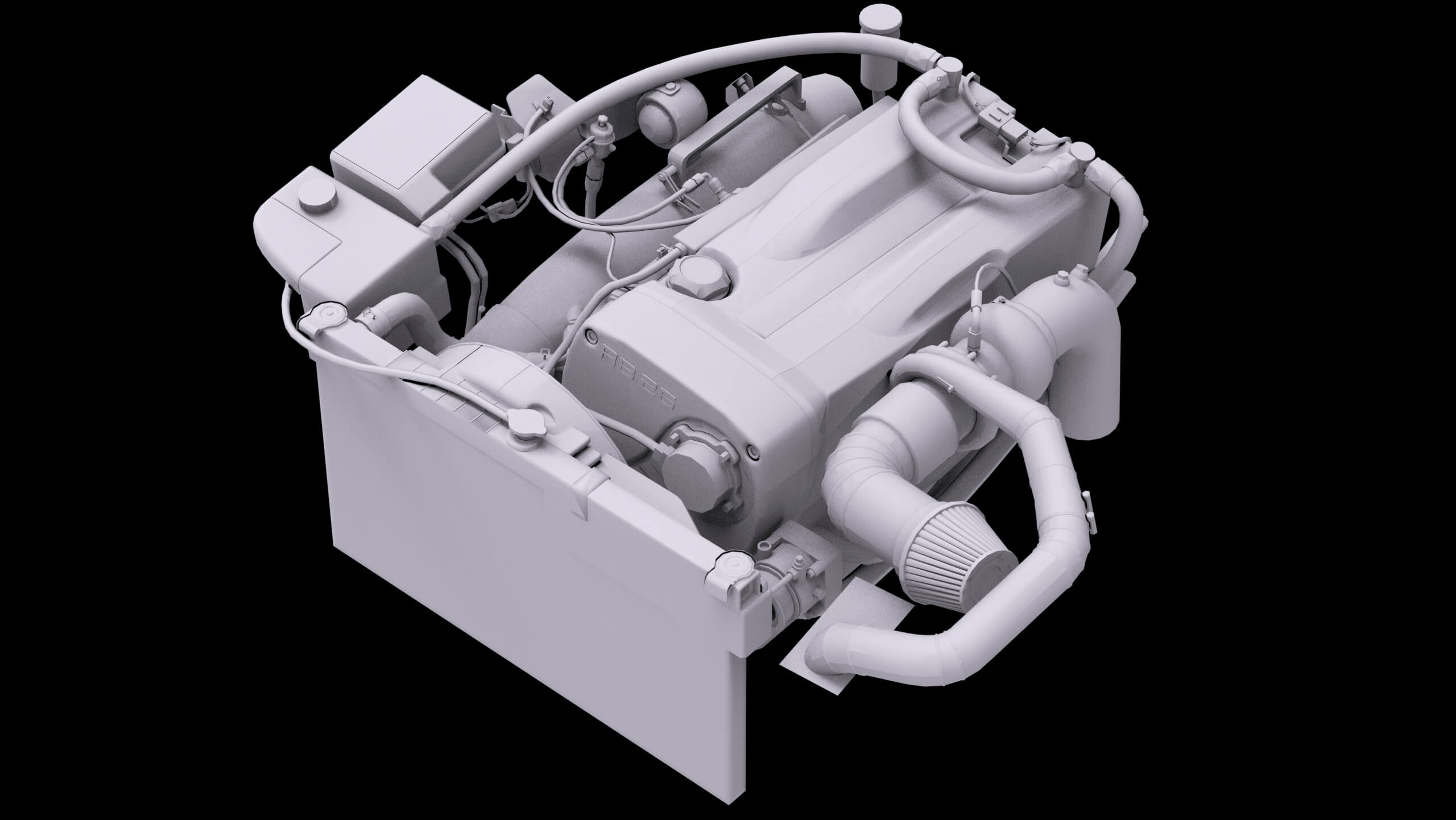 RB26 Inline 6 600Hp Turbonetics Engine - 3D Model by impulse99
