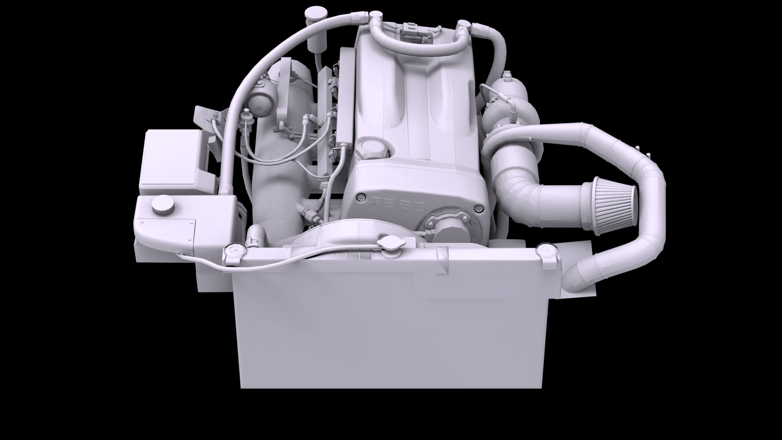 RB26 Inline 6 600Hp Turbonetics Engine - 3D Model by impulse99