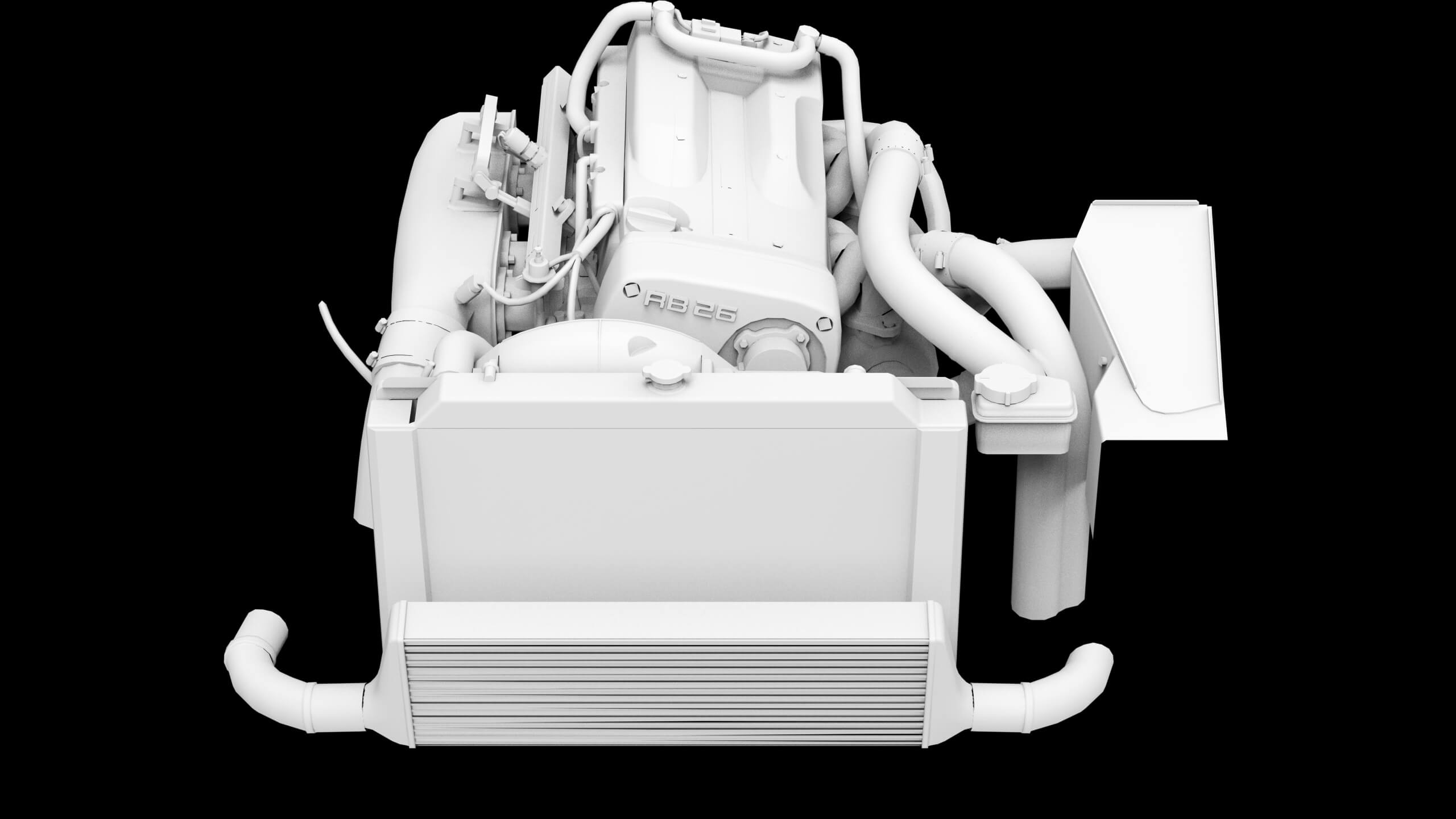 RB26DETT Greddy Engine - 3D Model by impulse99