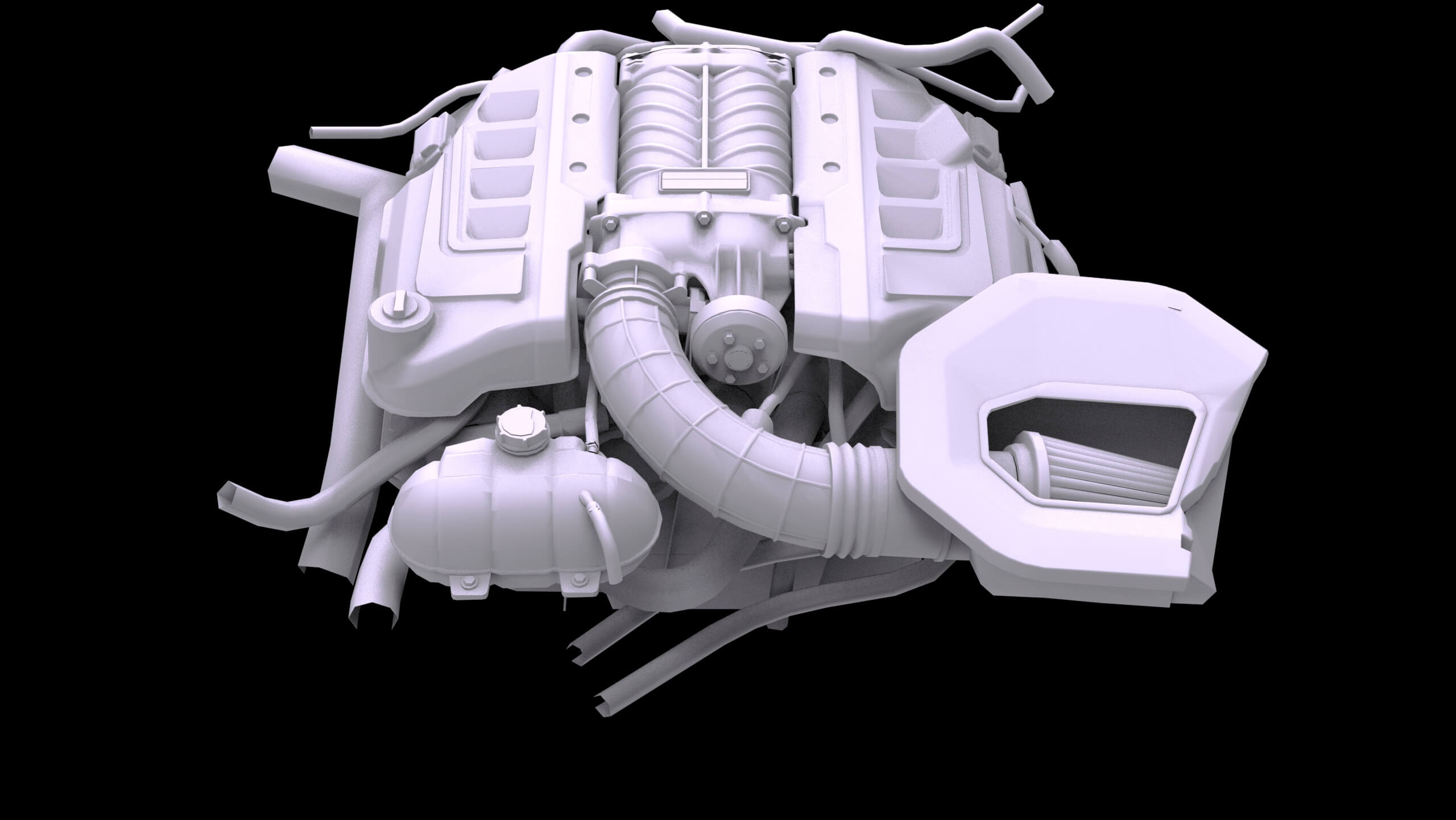 Roush V8 Ford Mustang Engine - 3D Model by impulse99