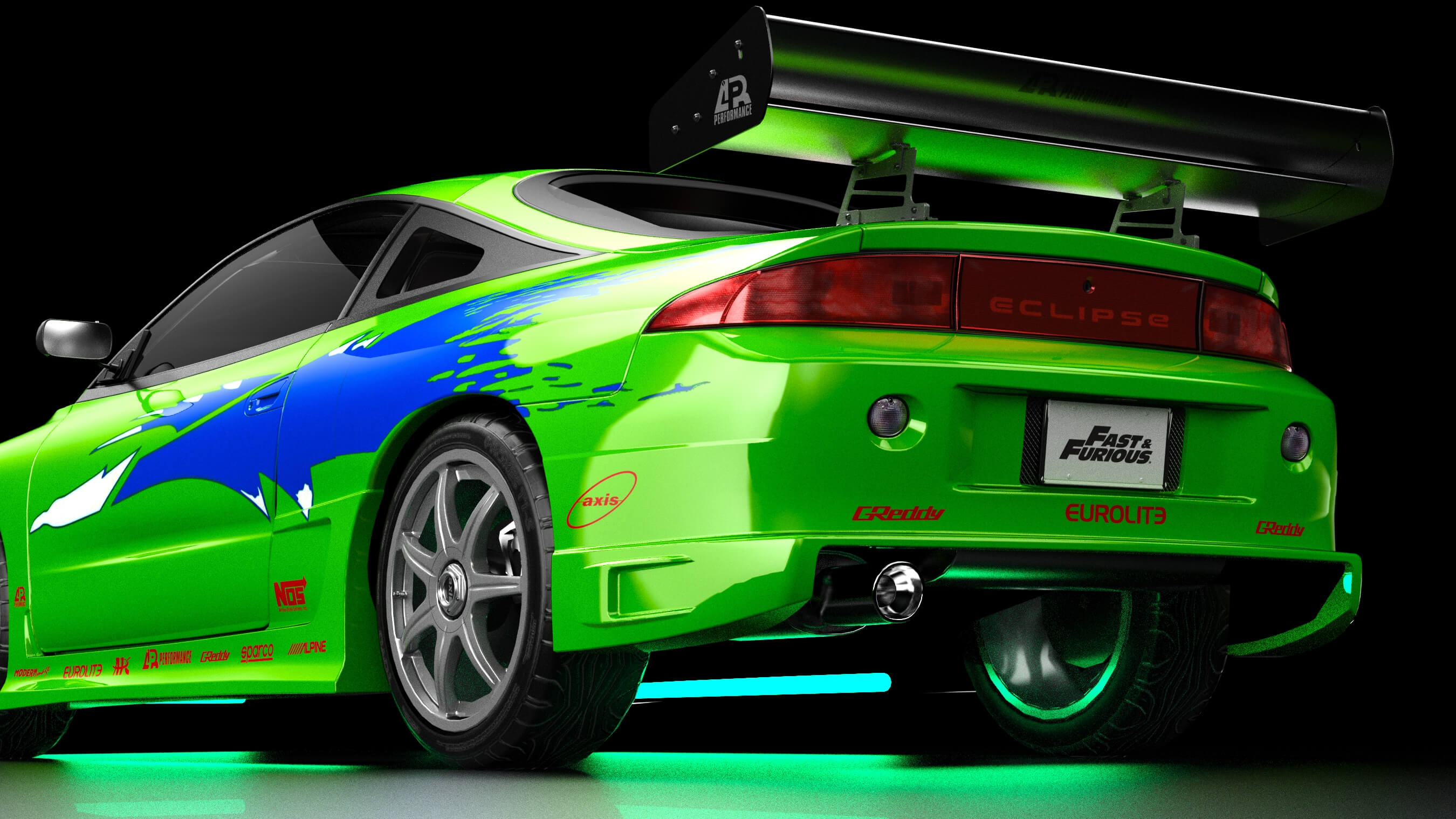 The Fast &The Furious Mitsubishi Eclipse 1995 - 3D Model by impulse99