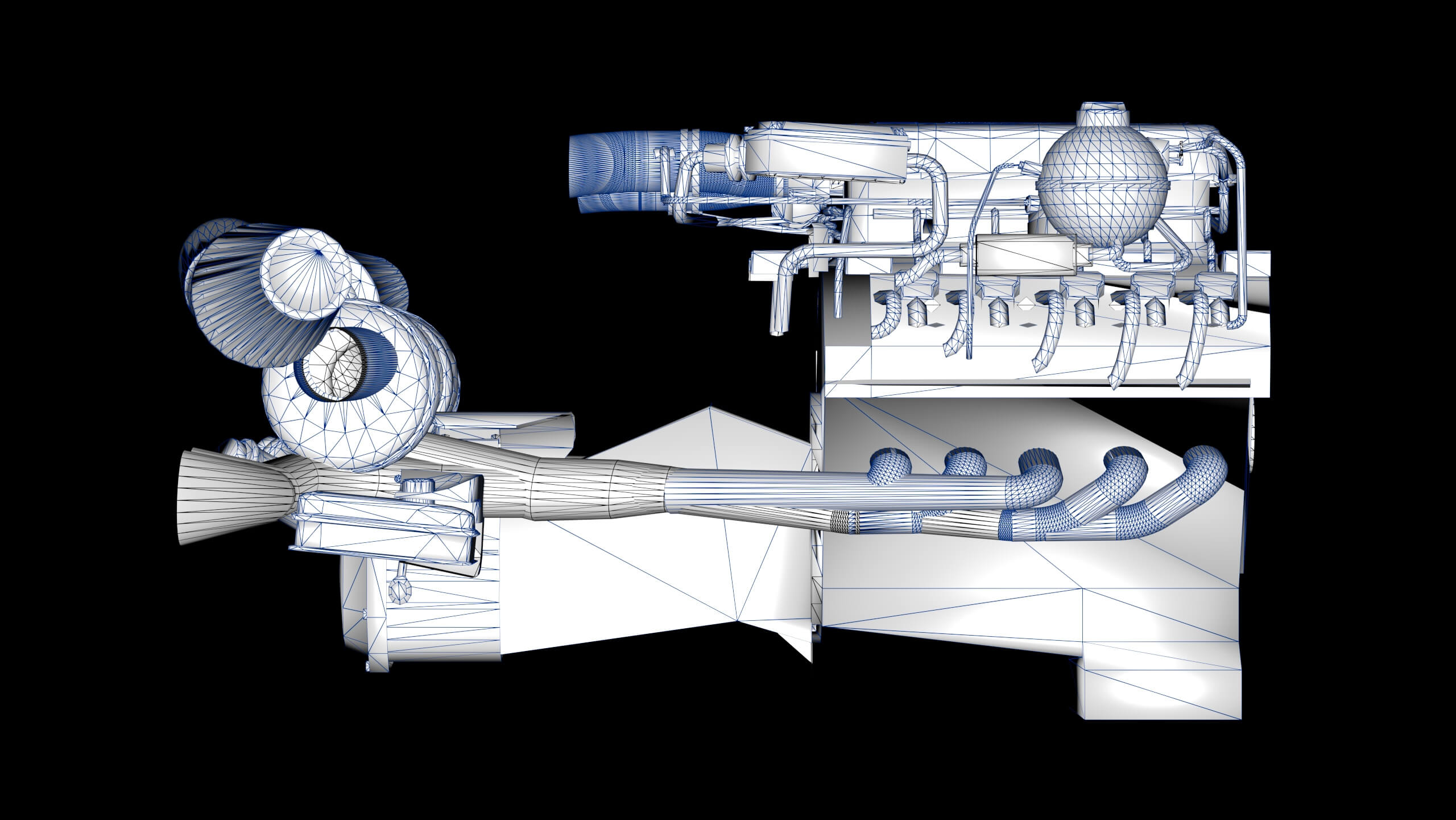 Twin-Turbo V10 Lamborghini Engine 3D Model by impulse99