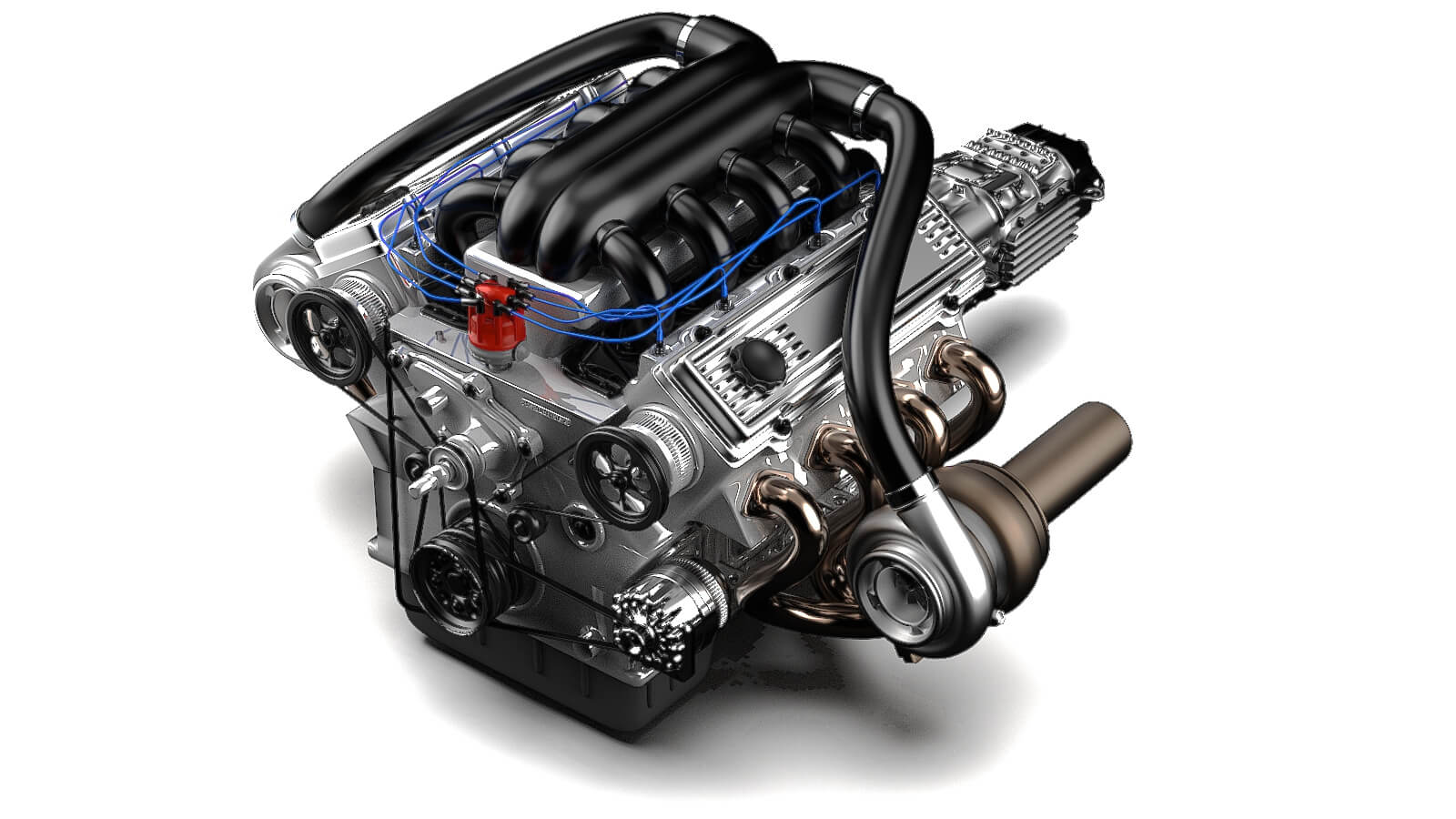 Twin Turbo V8 Engine - 3D Model by impulse99