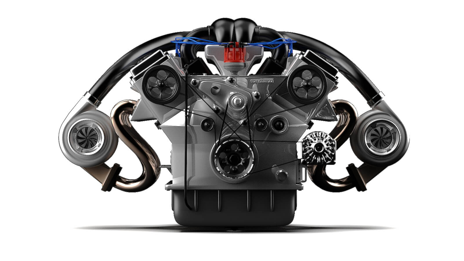 Twin Turbo V8 Engine - 3D Model by impulse99