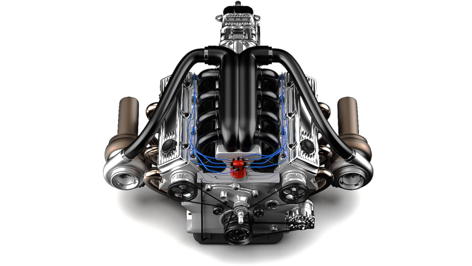 Twin Turbo V8 Engine - 3D Model by impulse99