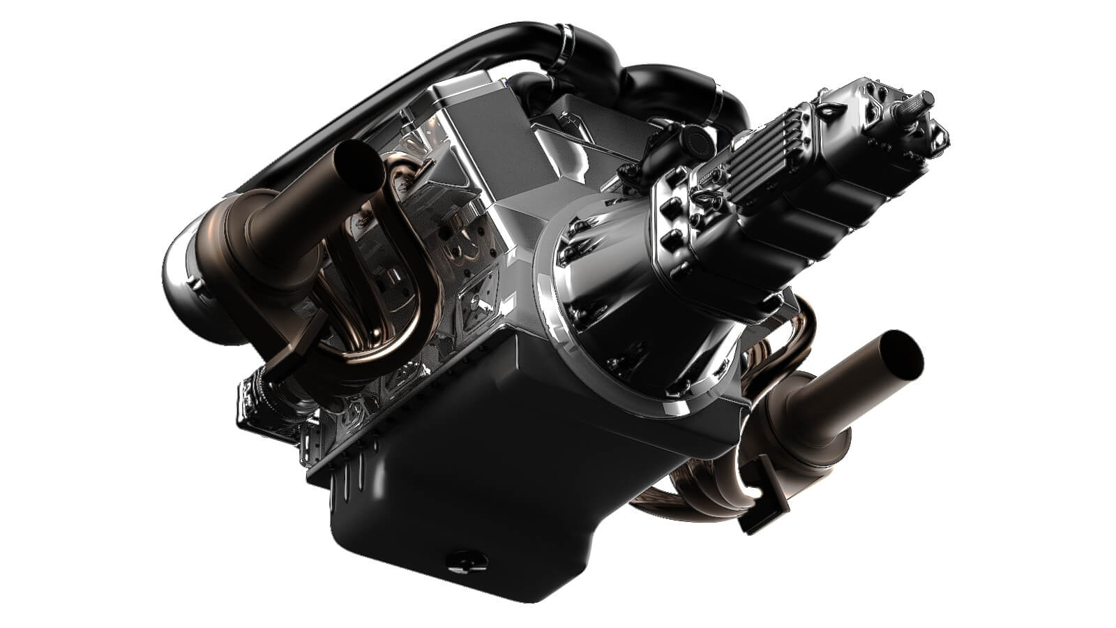 Twin Turbo V8 Engine - 3D Model by impulse99