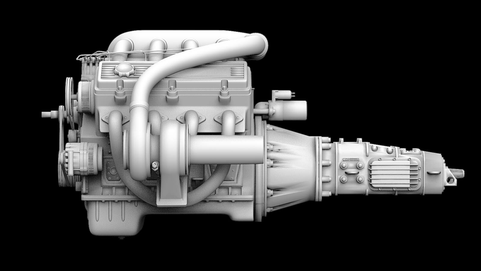 Twin Turbo V8 Engine - 3D Model by impulse99
