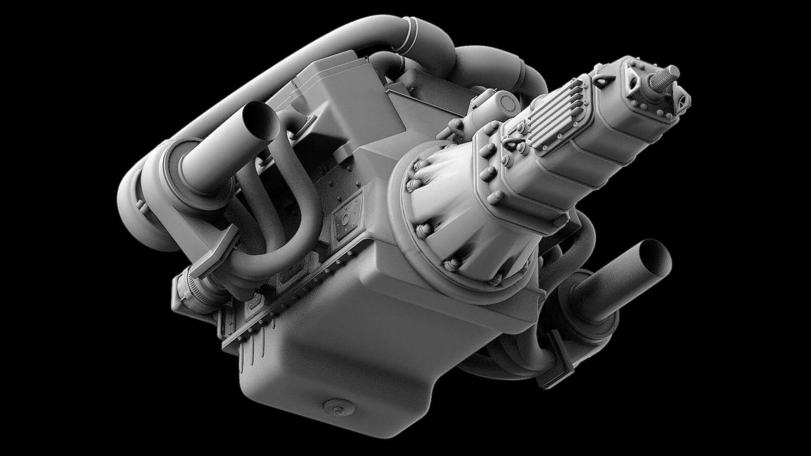 Twin Turbo V8 Engine - 3D Model by impulse99