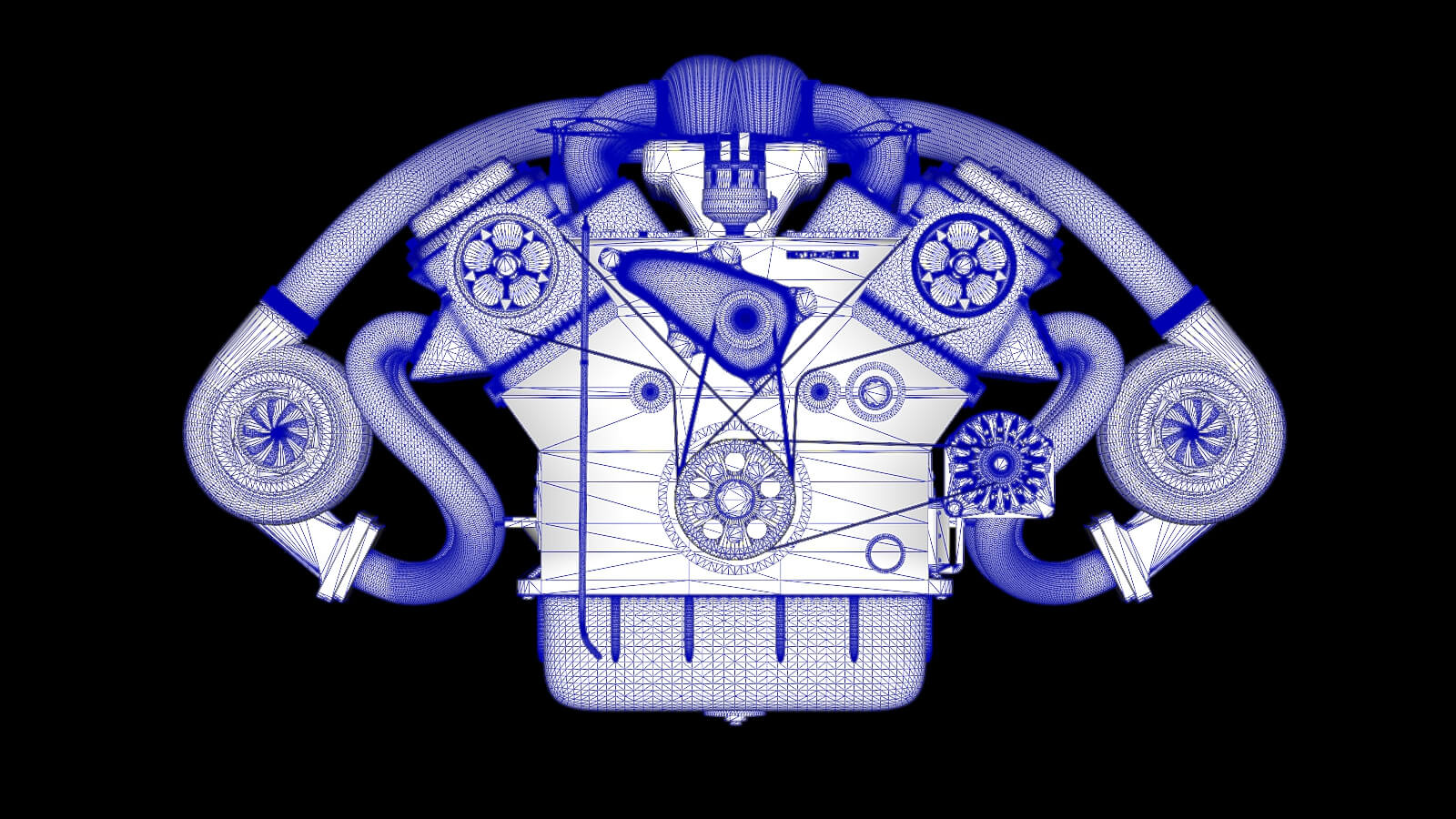 Twin Turbo V8 Engine - 3D Model by impulse99