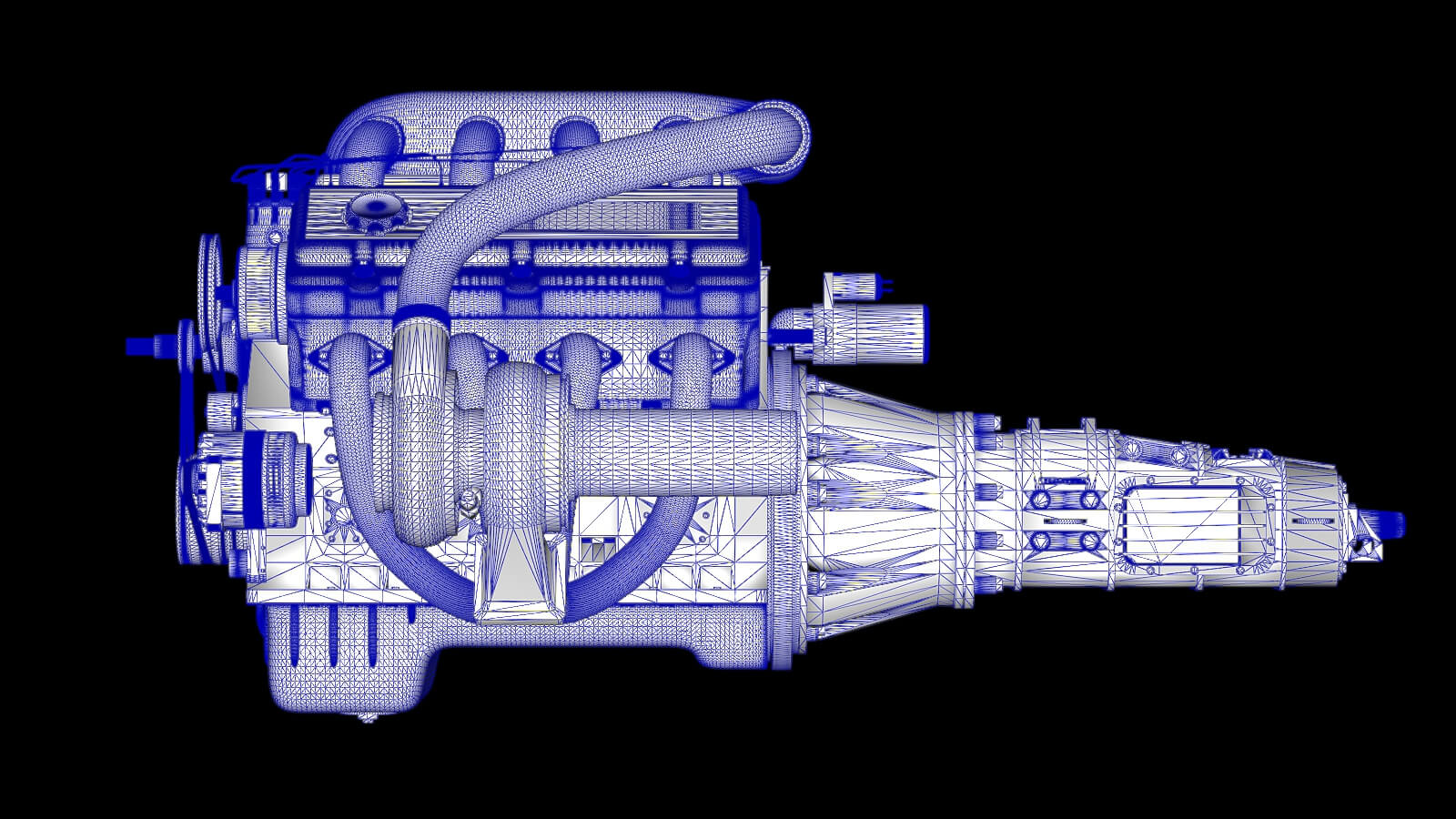 Twin Turbo V8 Engine - 3D Model by impulse99