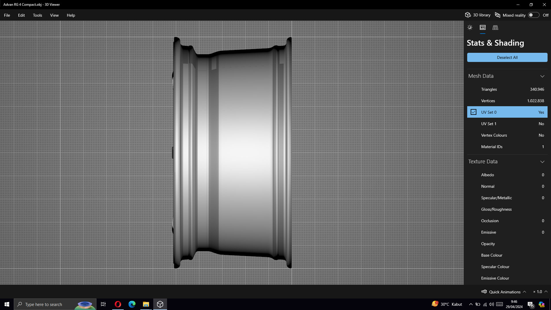 Yokohama Advan RG-4 C 3D Model by impulse99