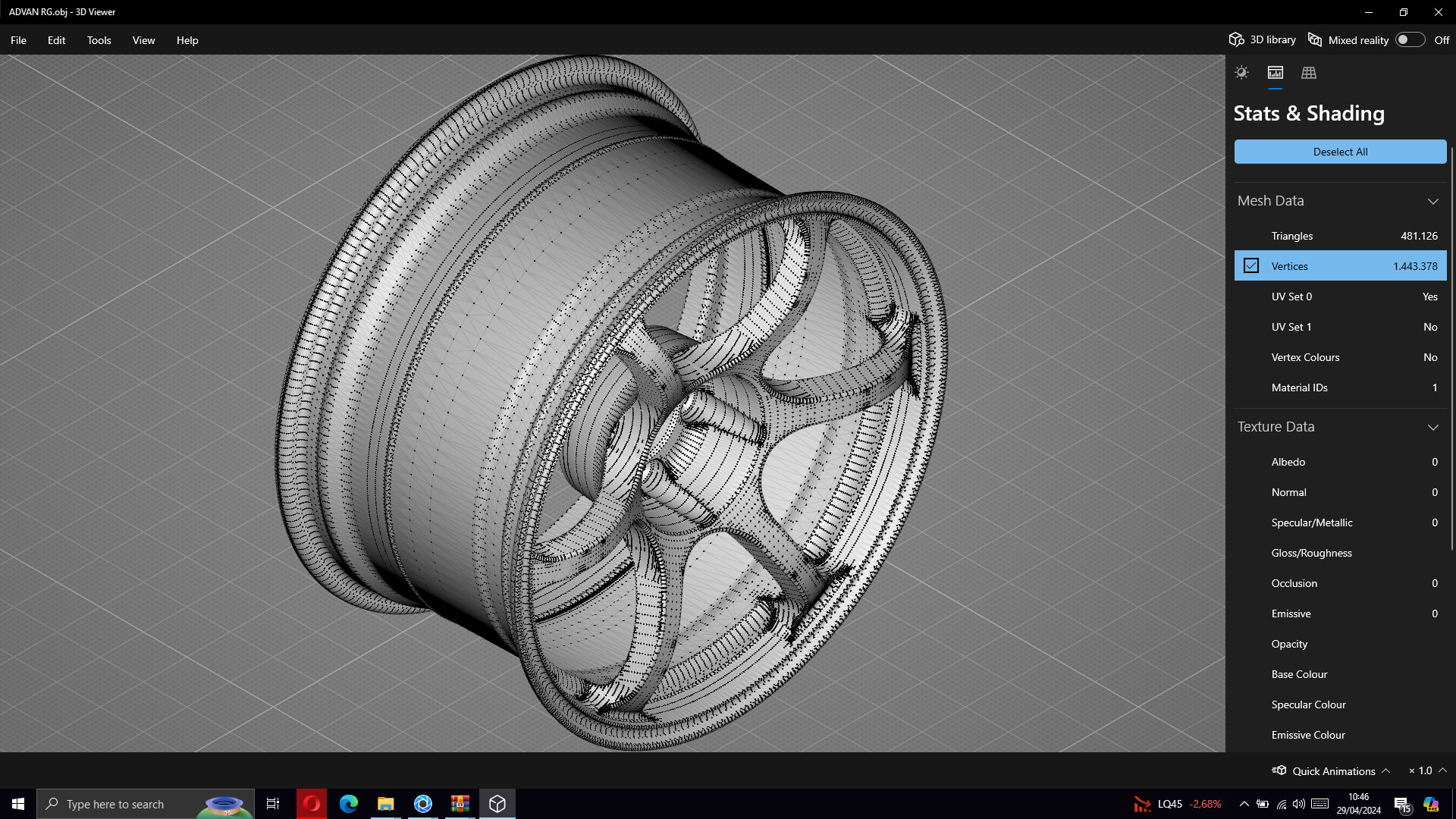 Yokohama Advan Rg-D Forged 3D Model by impulse99