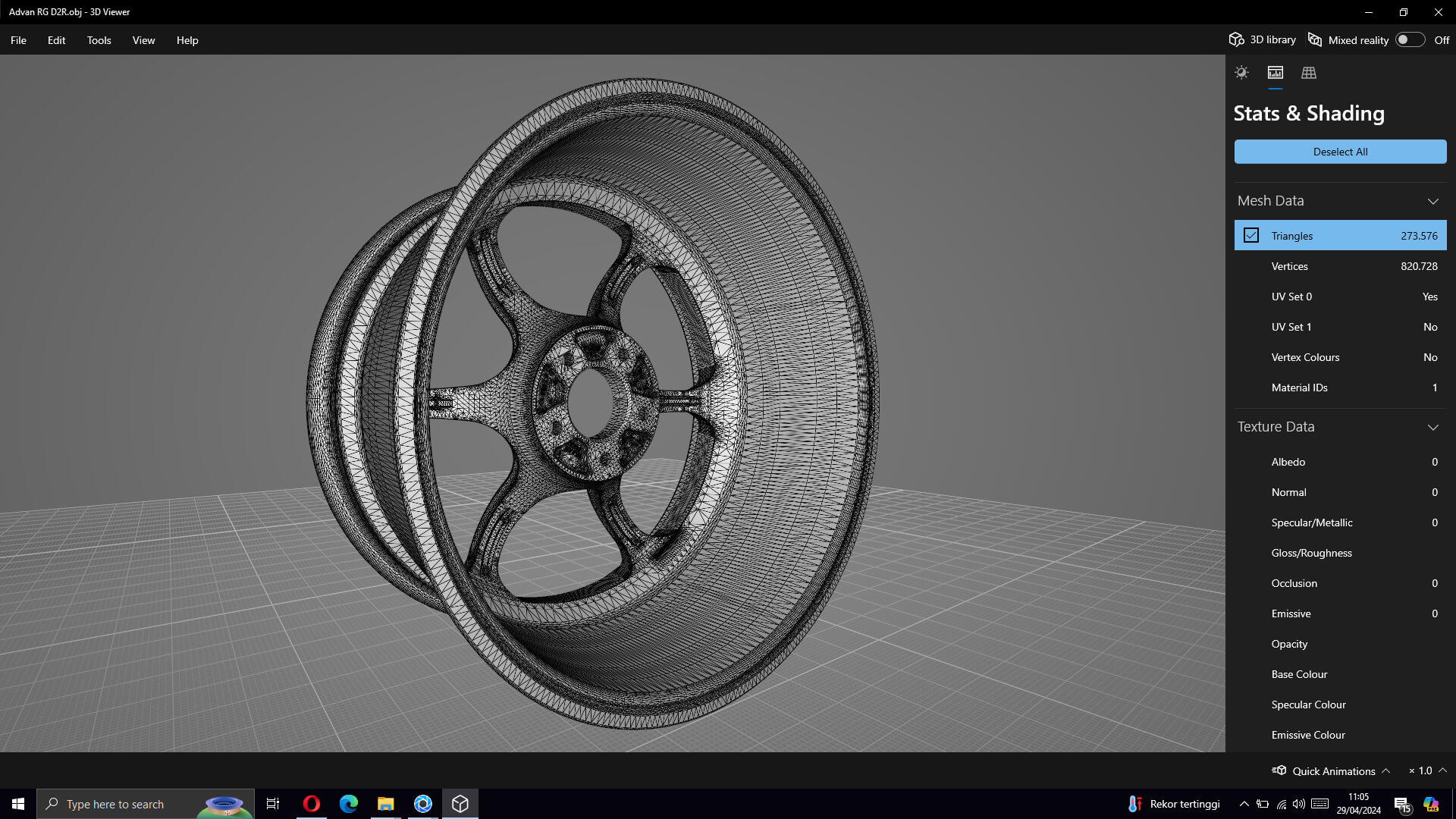 Yokohama Advan Rg-D2 3D Model by impulse99