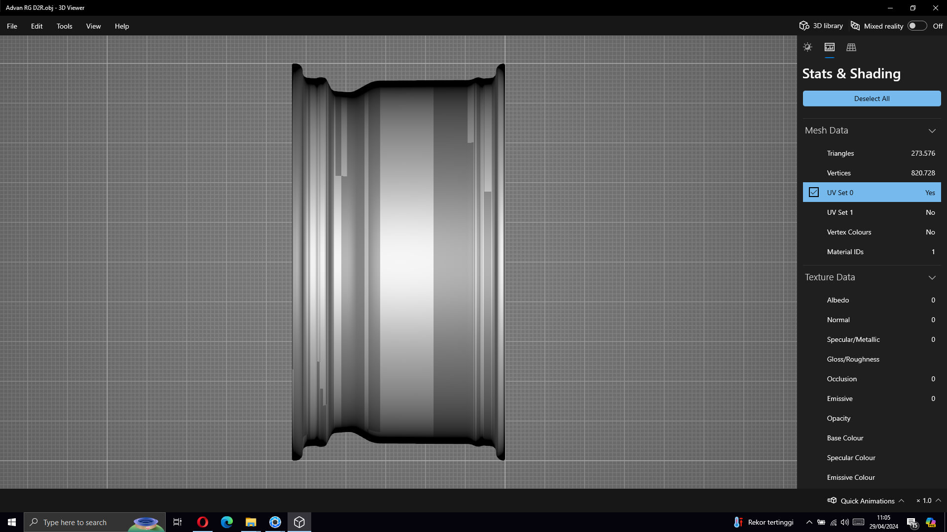 Yokohama Advan Rg-D2 3D Model by impulse99