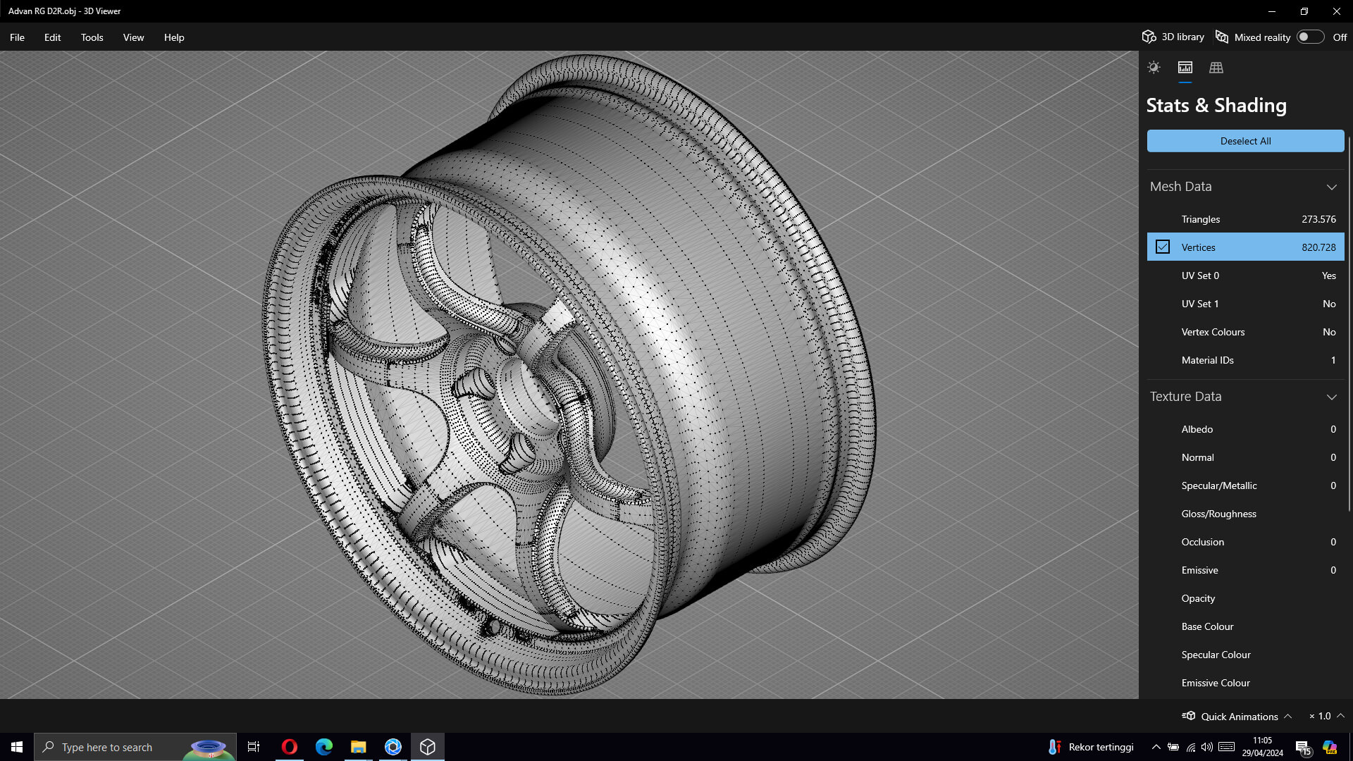 Yokohama Advan Rg-D2 3D Model by impulse99
