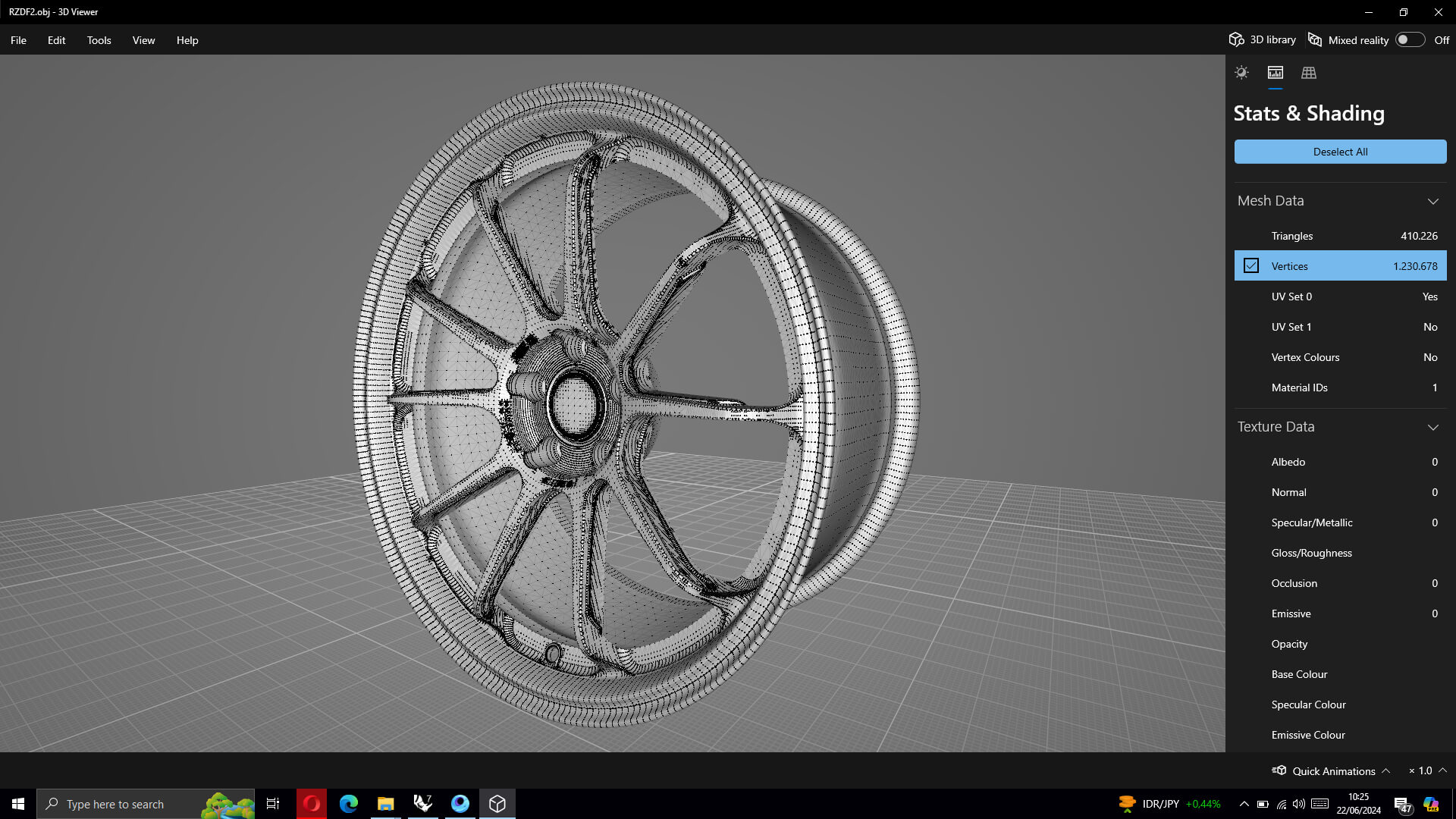 Yokohama Advan RZ-DF2 3D Model by impulse99