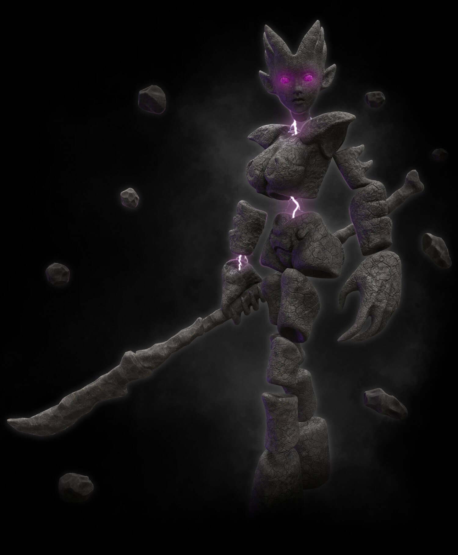 Female Air Elemental - 3D Model by Inalaatzu