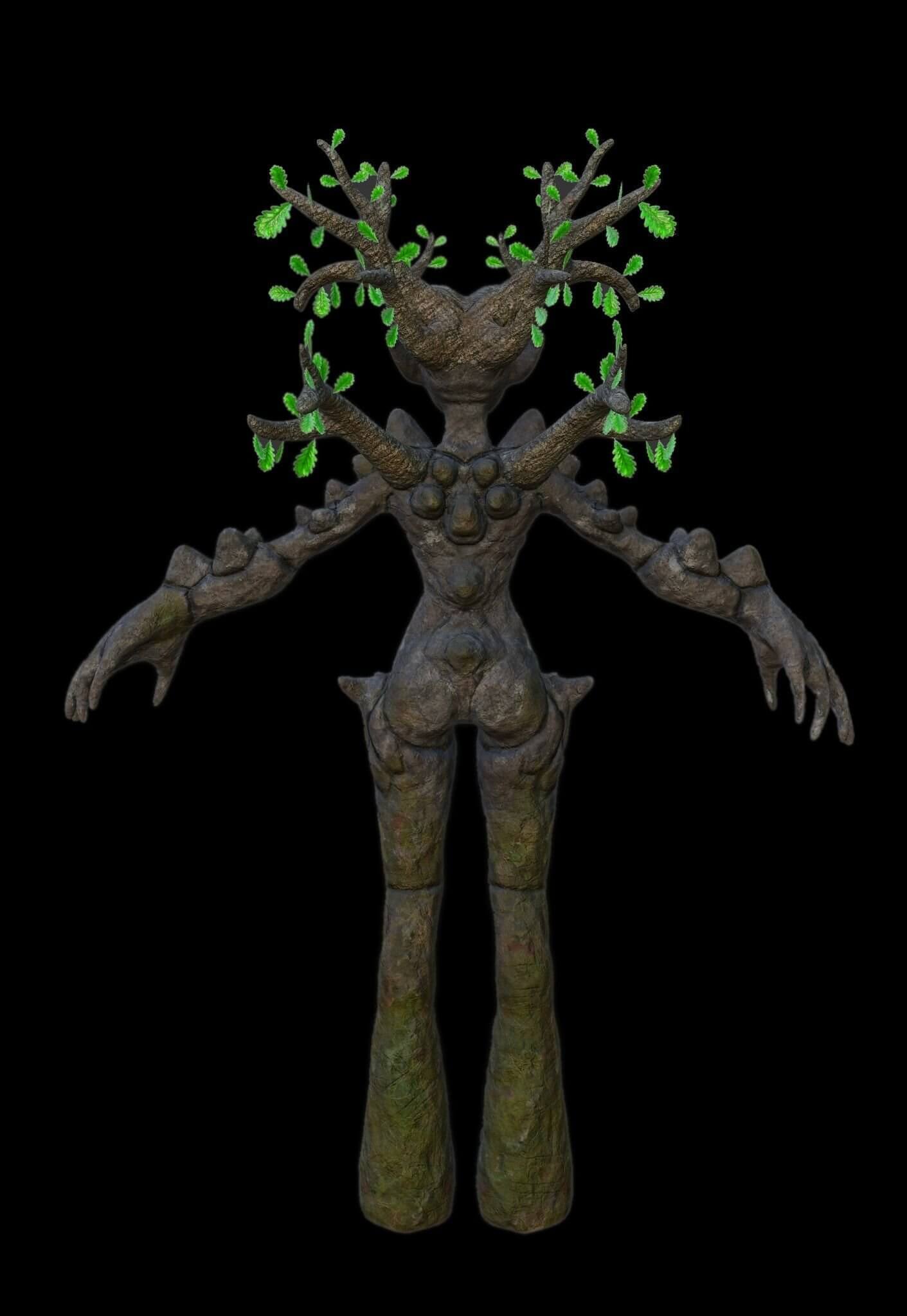 Female Earth Elemental - 3D Model by Inalaatzu
