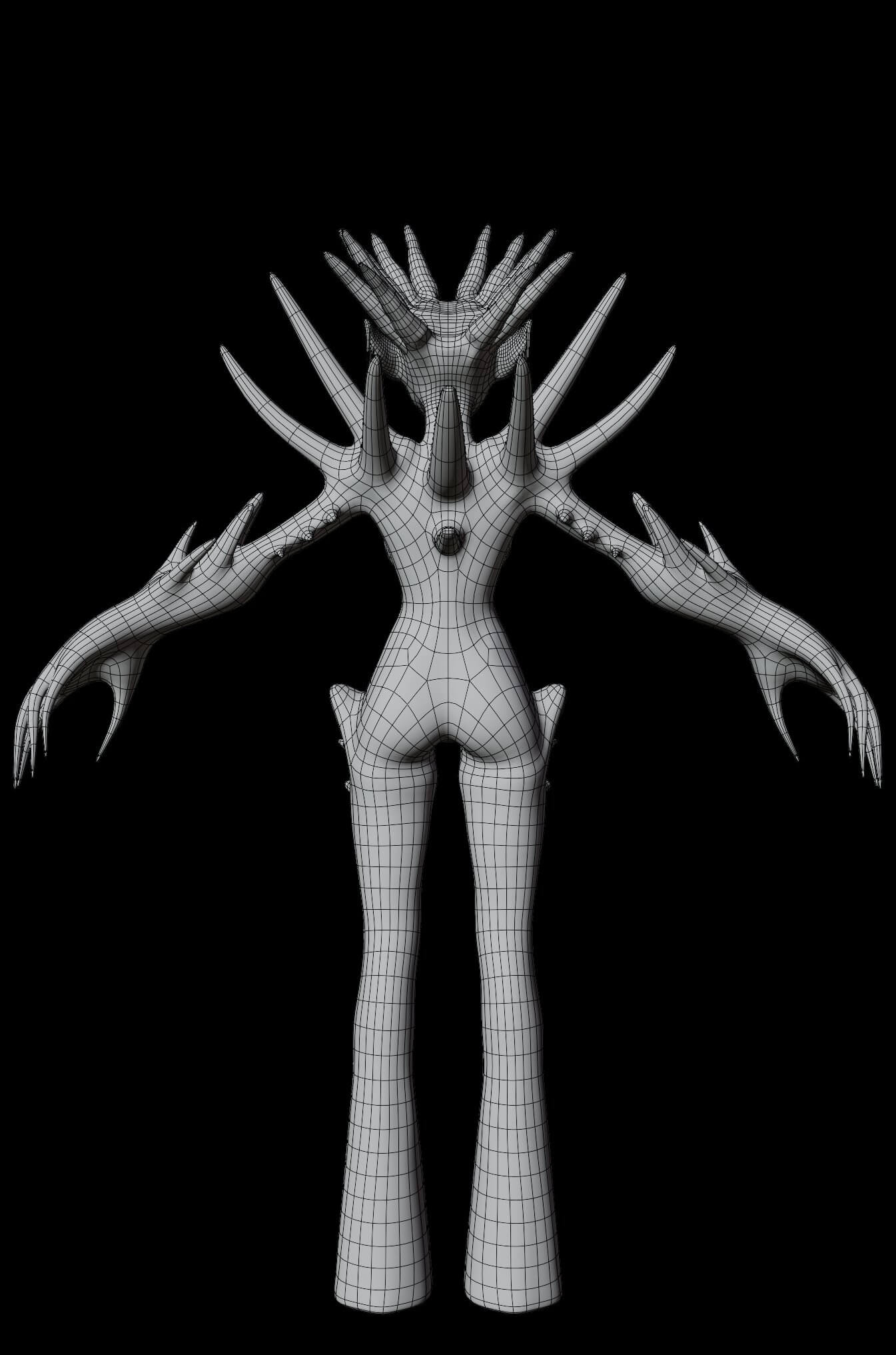 Female Ice Elemental - 3D Model by Inalaatzu