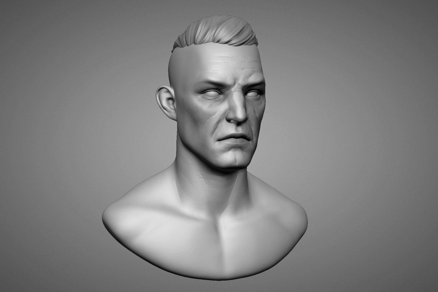 Brute Male Head Sculpt 1 - 3D Model by IndieArt
