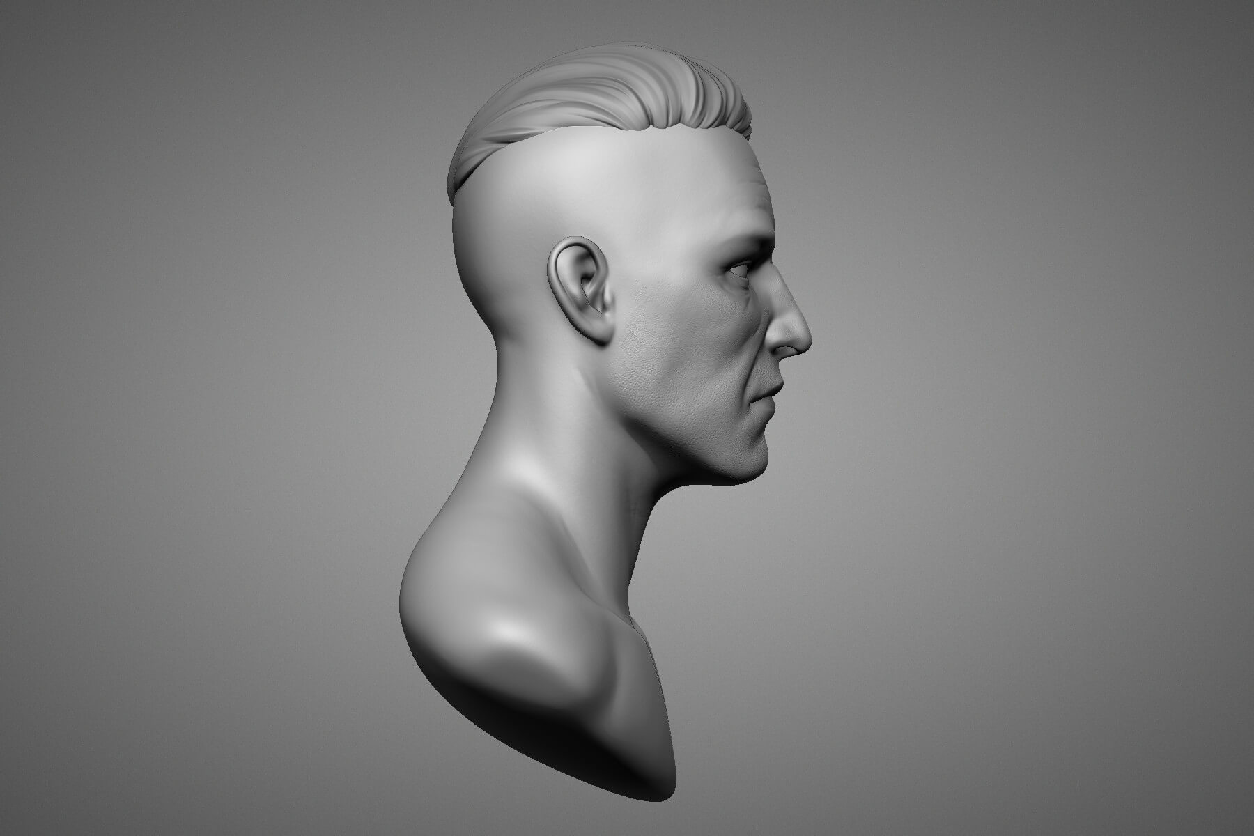 Brute Male Head Sculpt 1 - 3D Model by IndieArt