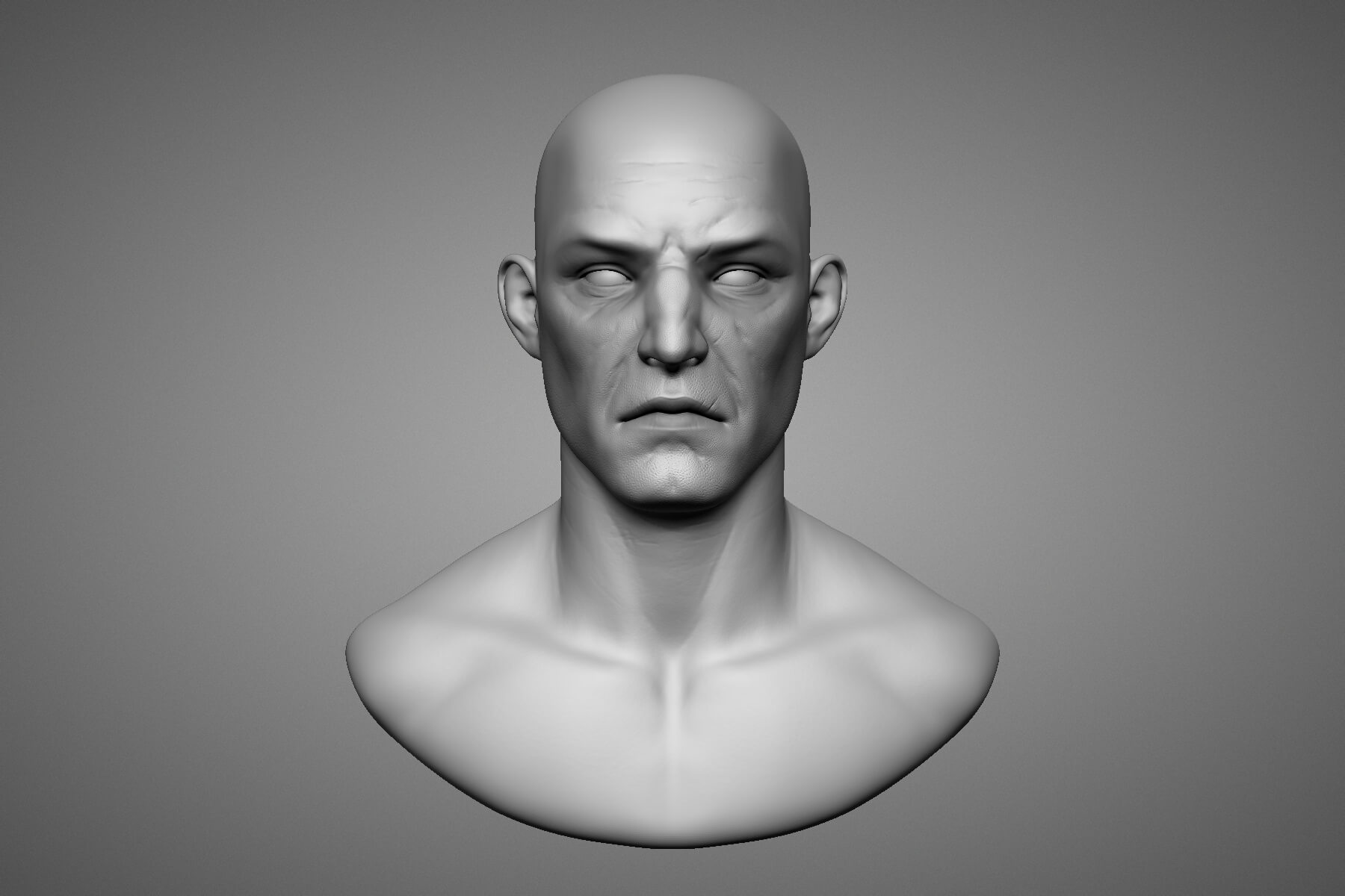 Brute Male Head Sculpt 1 - 3D Model by IndieArt