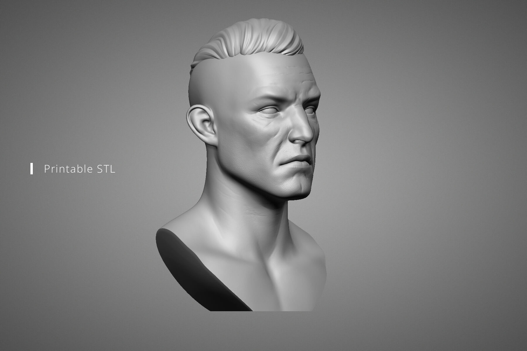 Brute Male Head Sculpt 1 - 3D Model by IndieArt