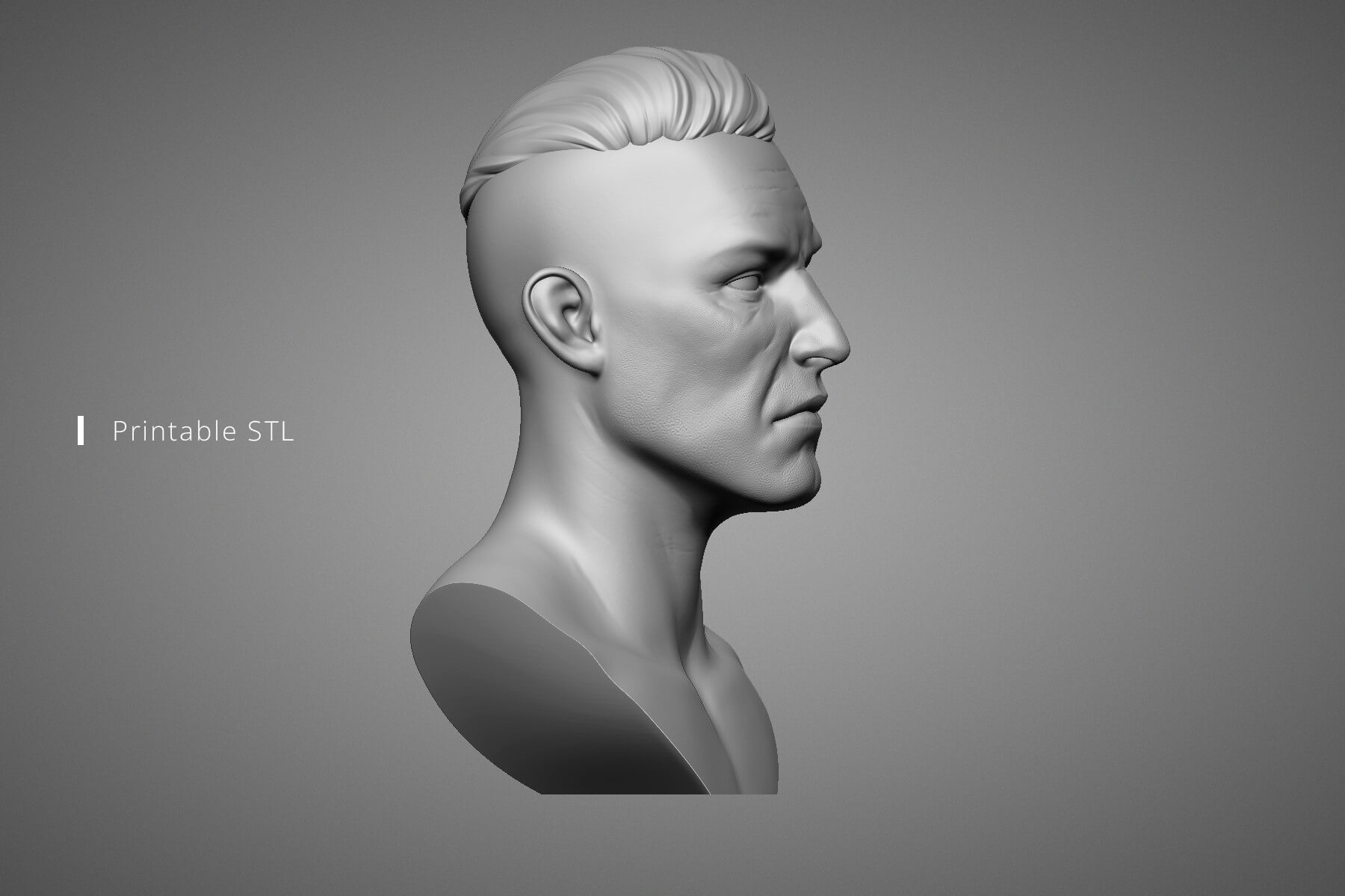 Brute Male Head Sculpt 1 - 3D Model by IndieArt