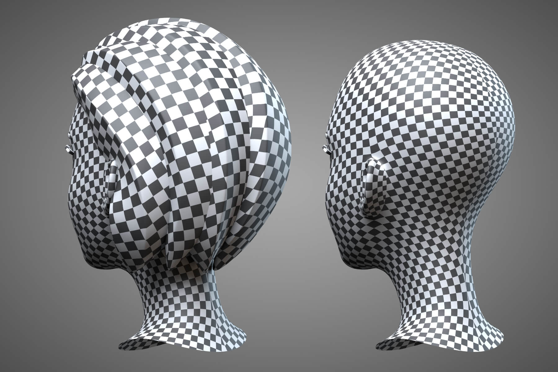 Cartoon Female Head - 3D Model by IndieArt