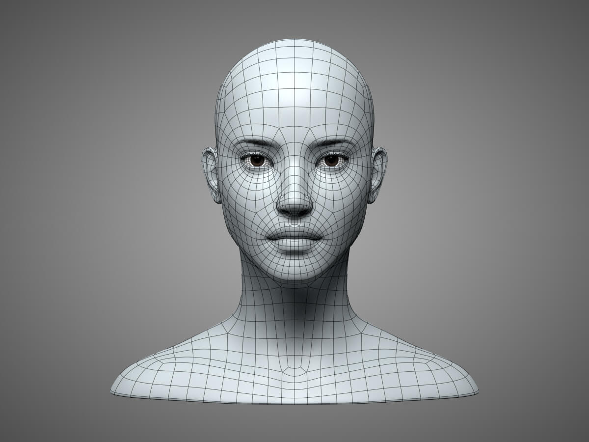 Female Head 1 - 3D Model by IndieArt