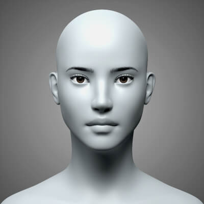 Female Head 1 - 3D Model by IndieArt