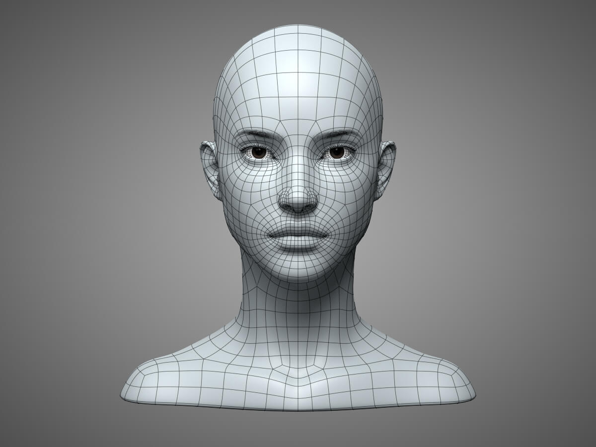 Female Head 2 - 3D Model by IndieArt