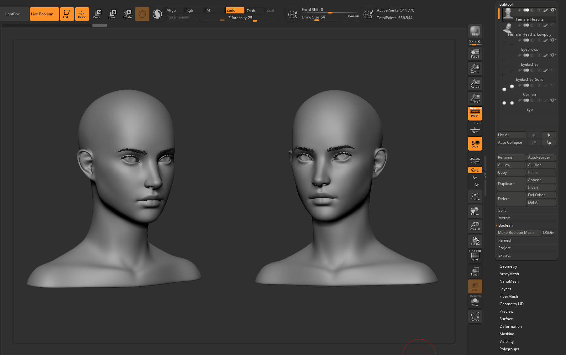 Female Head 2 - 3D Model by IndieArt