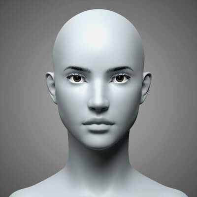 Female Head 2 - 3D Model by IndieArt