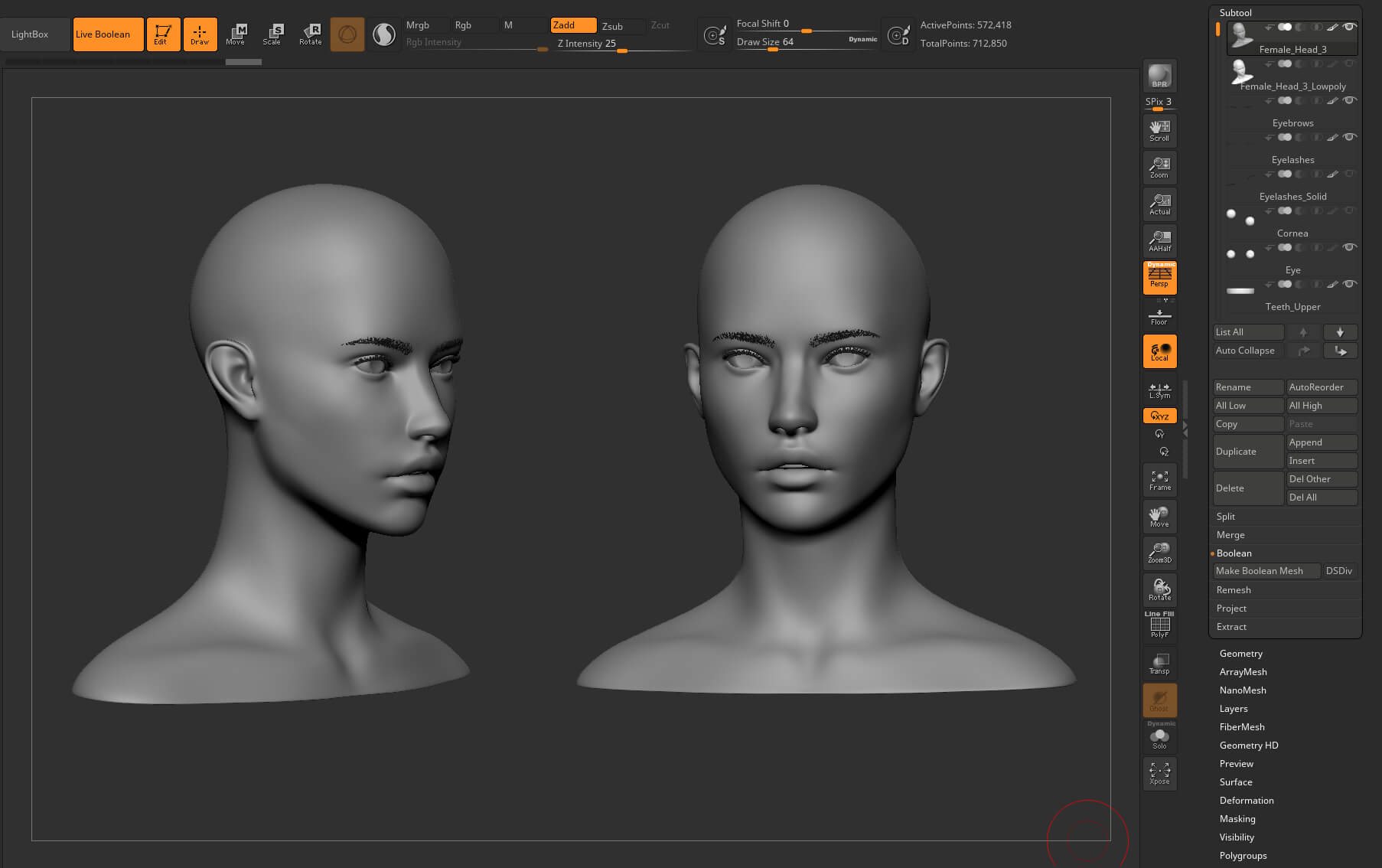 Female Head 3 - 3D Model by IndieArt